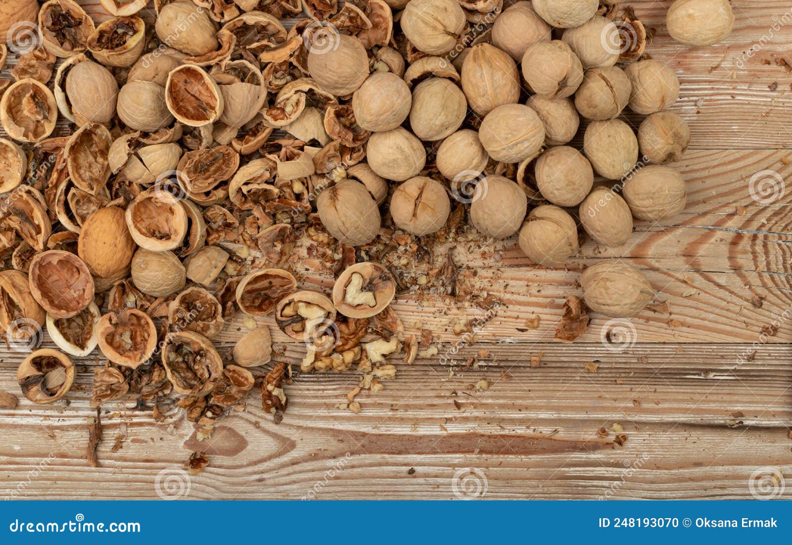 Crushed Walnuts Texture Background Stock Photo - Image of cracked ...