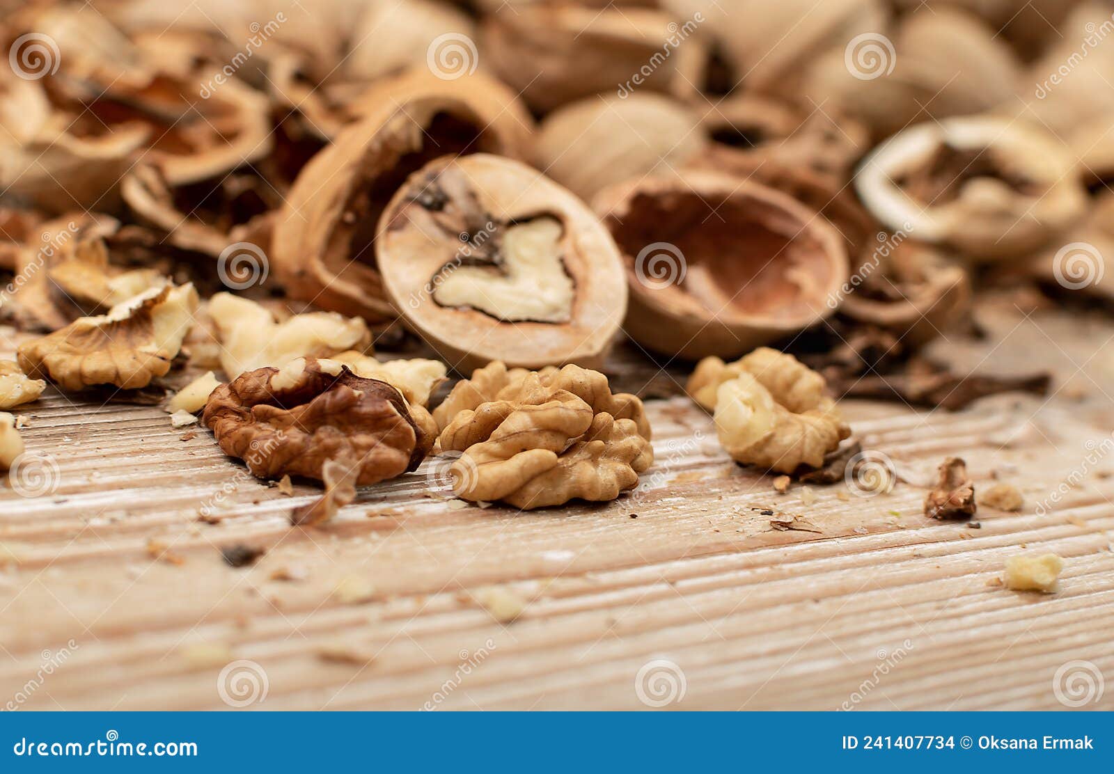 Crushed Walnuts Texture Background Stock Photo - Image of heap, farm ...