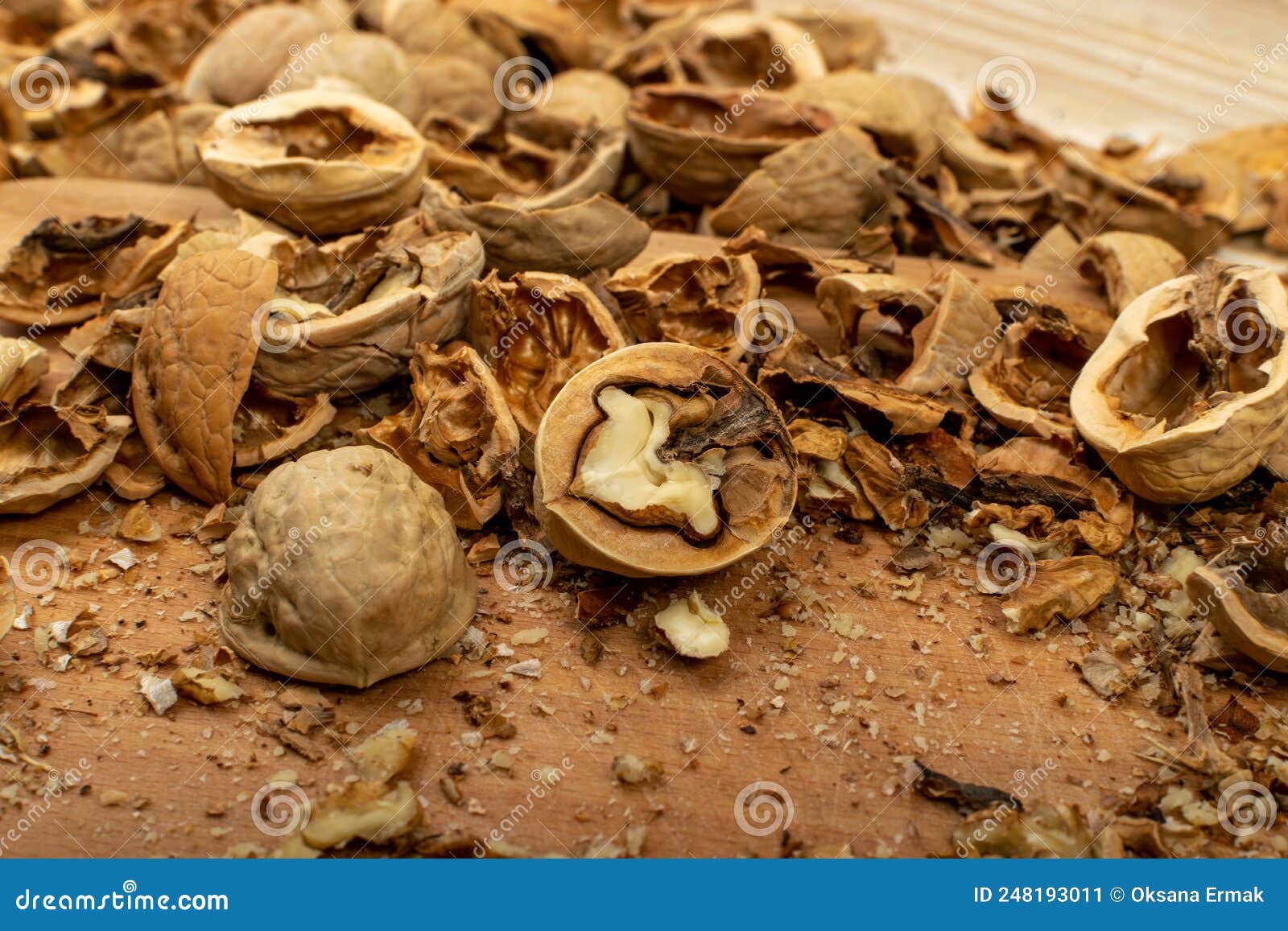 Crushed Walnuts Texture Background Stock Image - Image of textured, cutting: 248193011