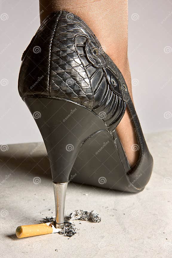 Crushing a cigarette stock photo. Image of quitting, addiction - 5776756