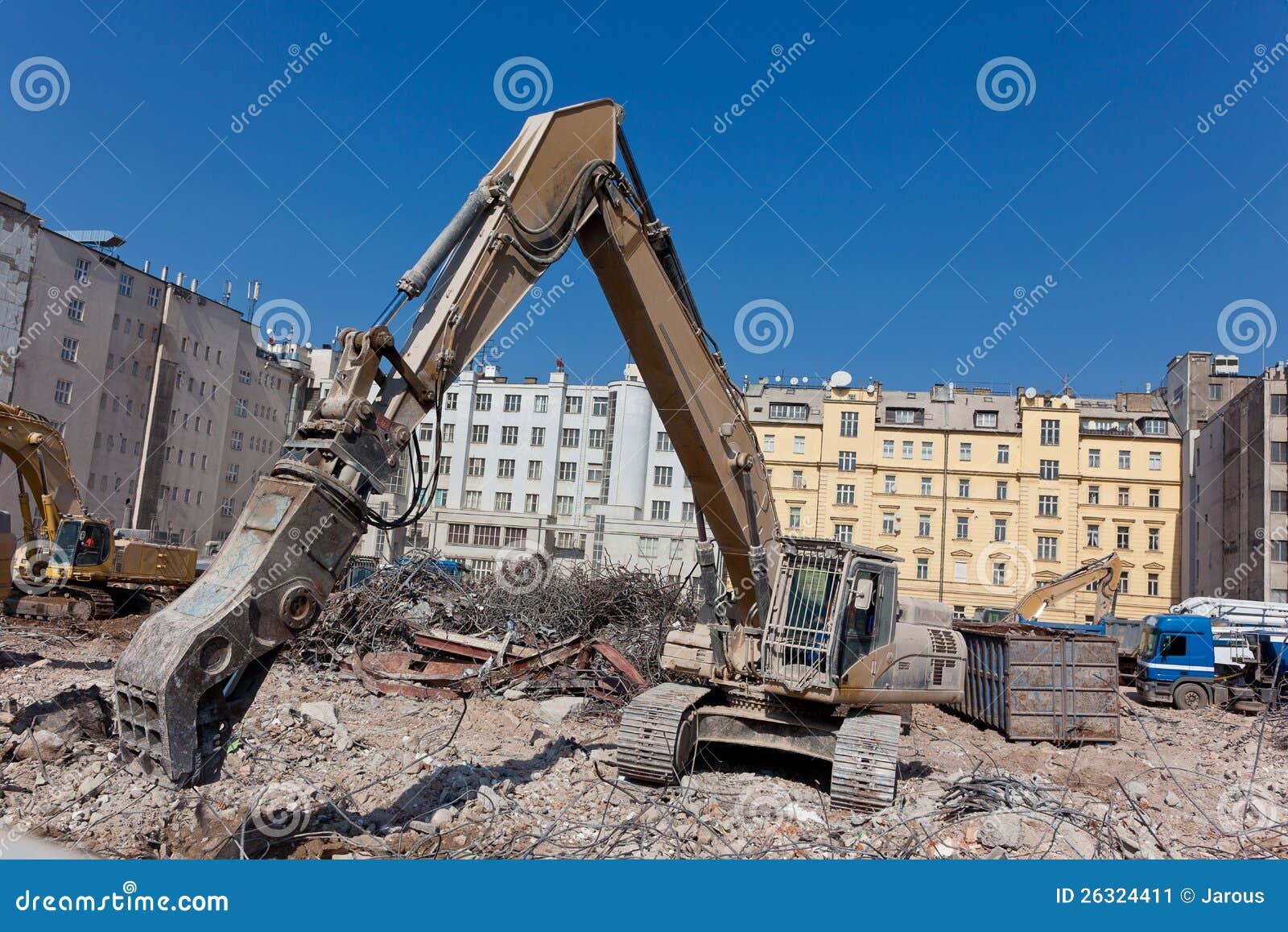 Crushing machine stock image. Image of flatten, bulldozer - 26324411