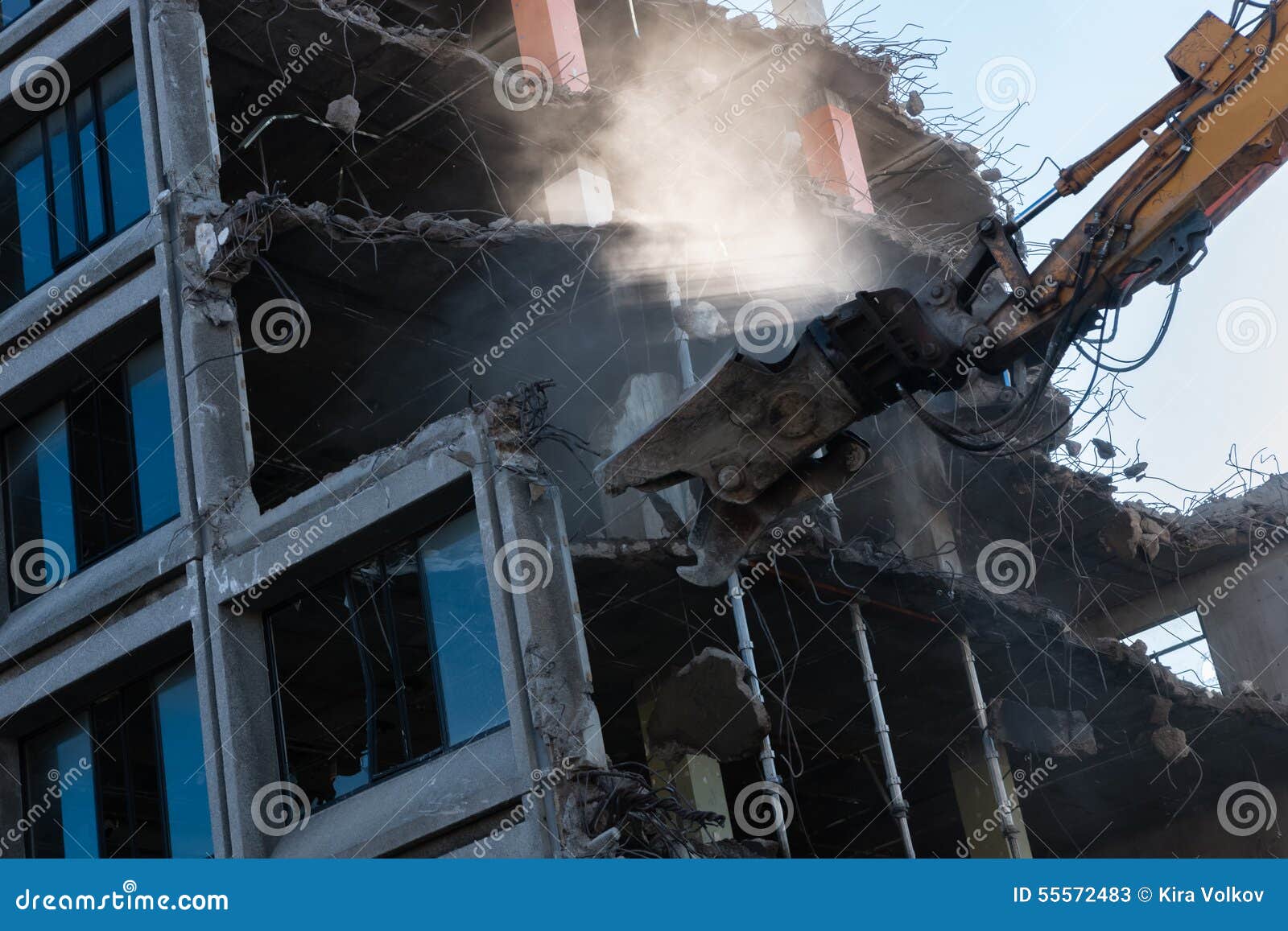 Crushing Machine in Working Process Stock Image - Image of specialized ...
