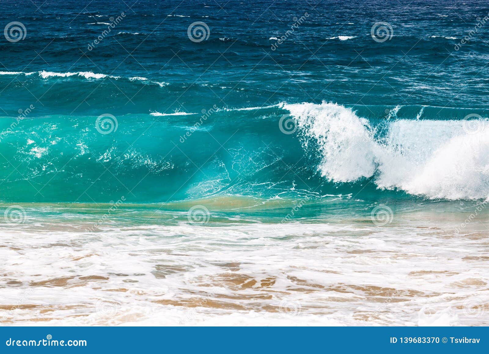 Crushing ocean wave. stock photo. Image of crash, crushing - 139683370