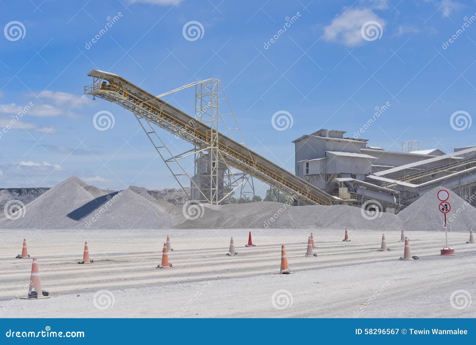 Crushing Plant and Limestone Mine Stock Image - Image of crushing, dust ...