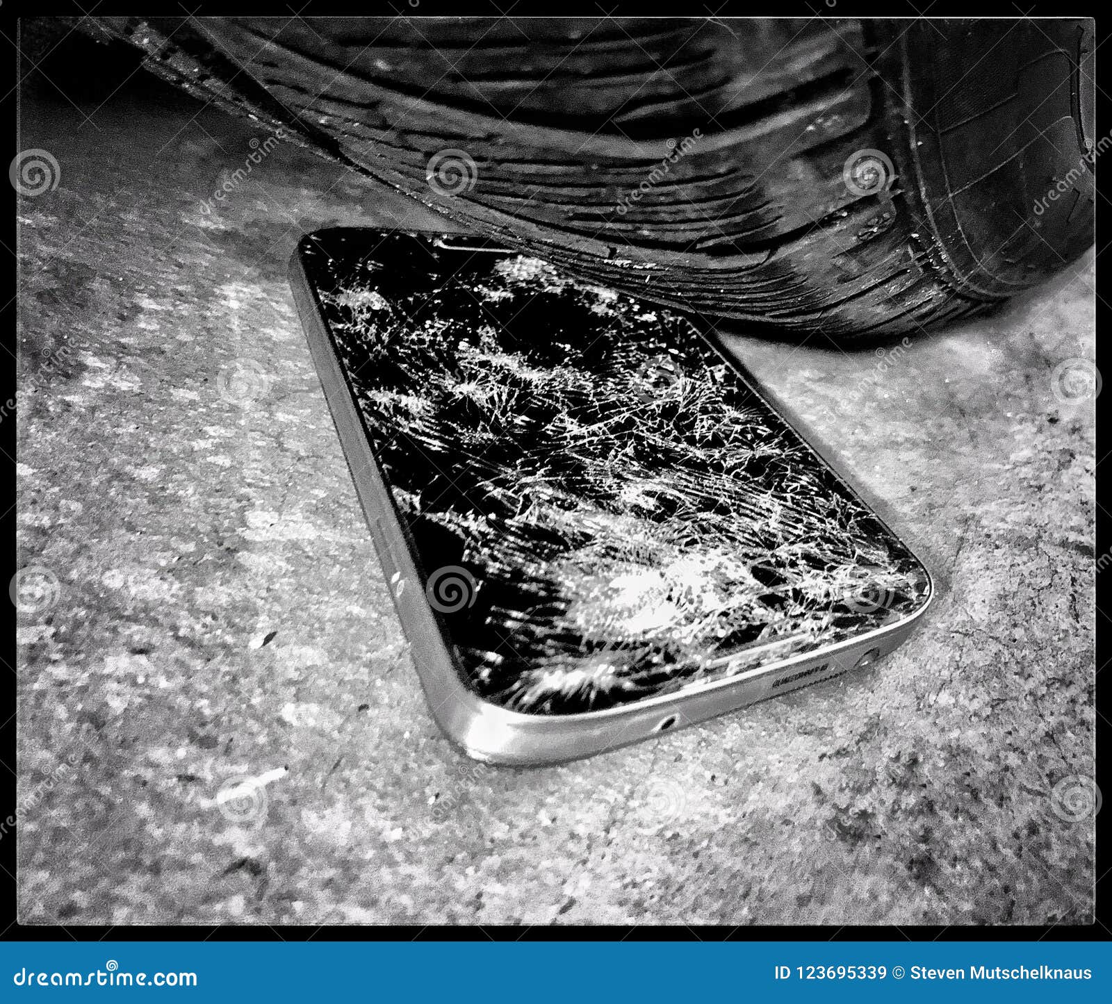 Crushing a Smartphone with Car Tire Stock Image - Image of technology ...
