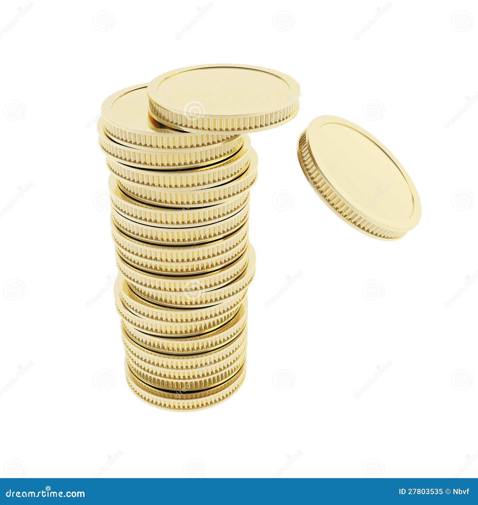 Crushing Stack of Golden Coins Stock Illustration - Illustration of ...