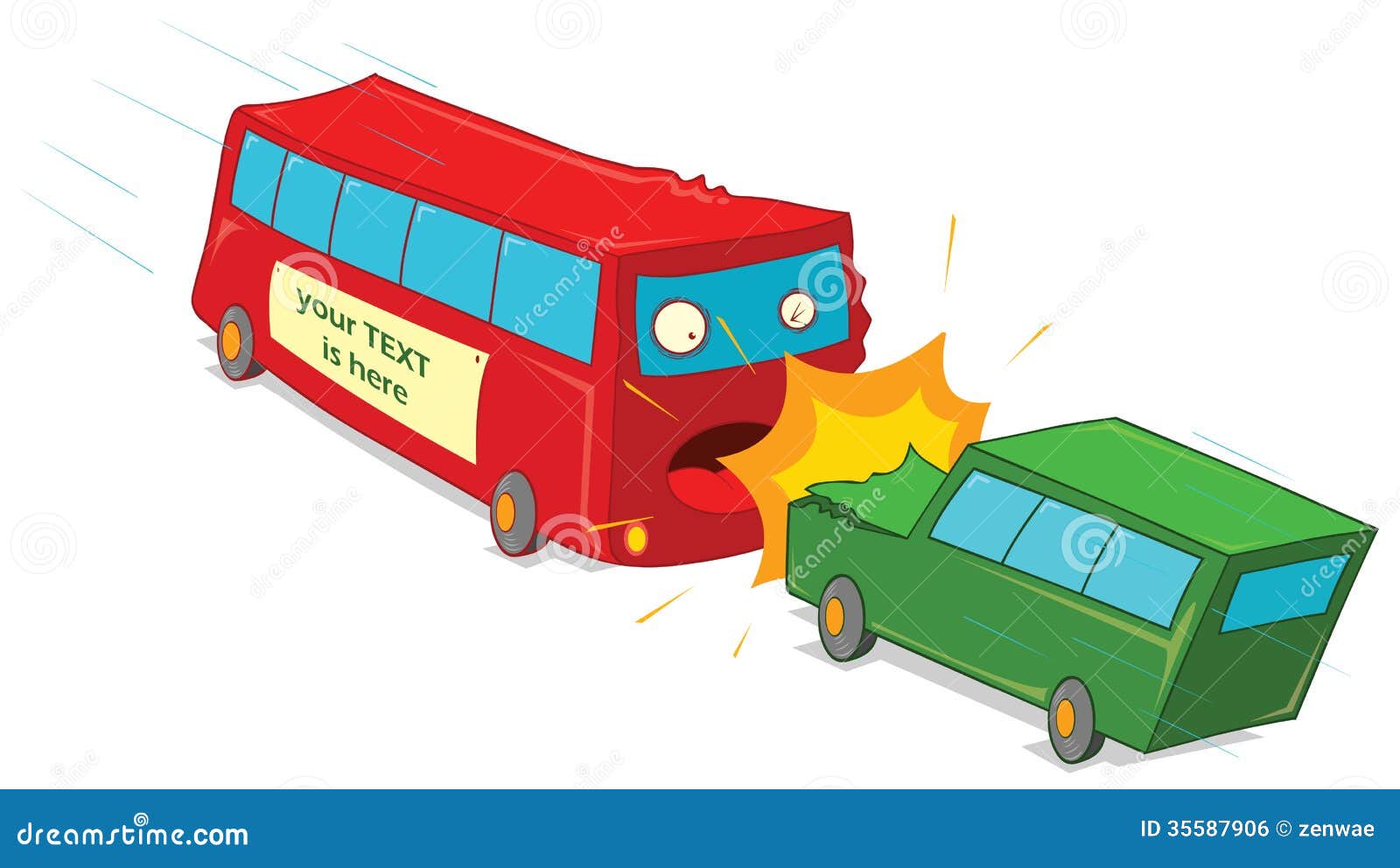 Crushing vehicles stock vector. Illustration of traffic - 35587906