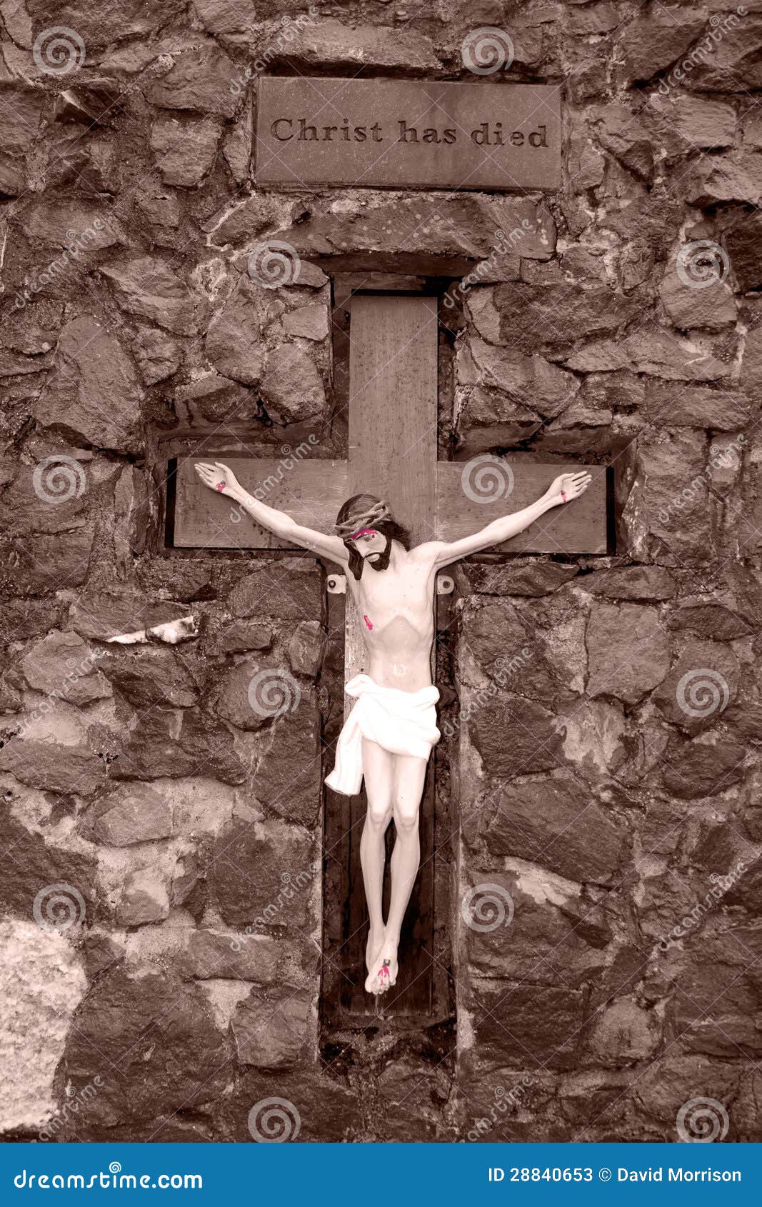 Crusifix of Jesus on Wood Cross Stock Image - Image of belief, holy ...