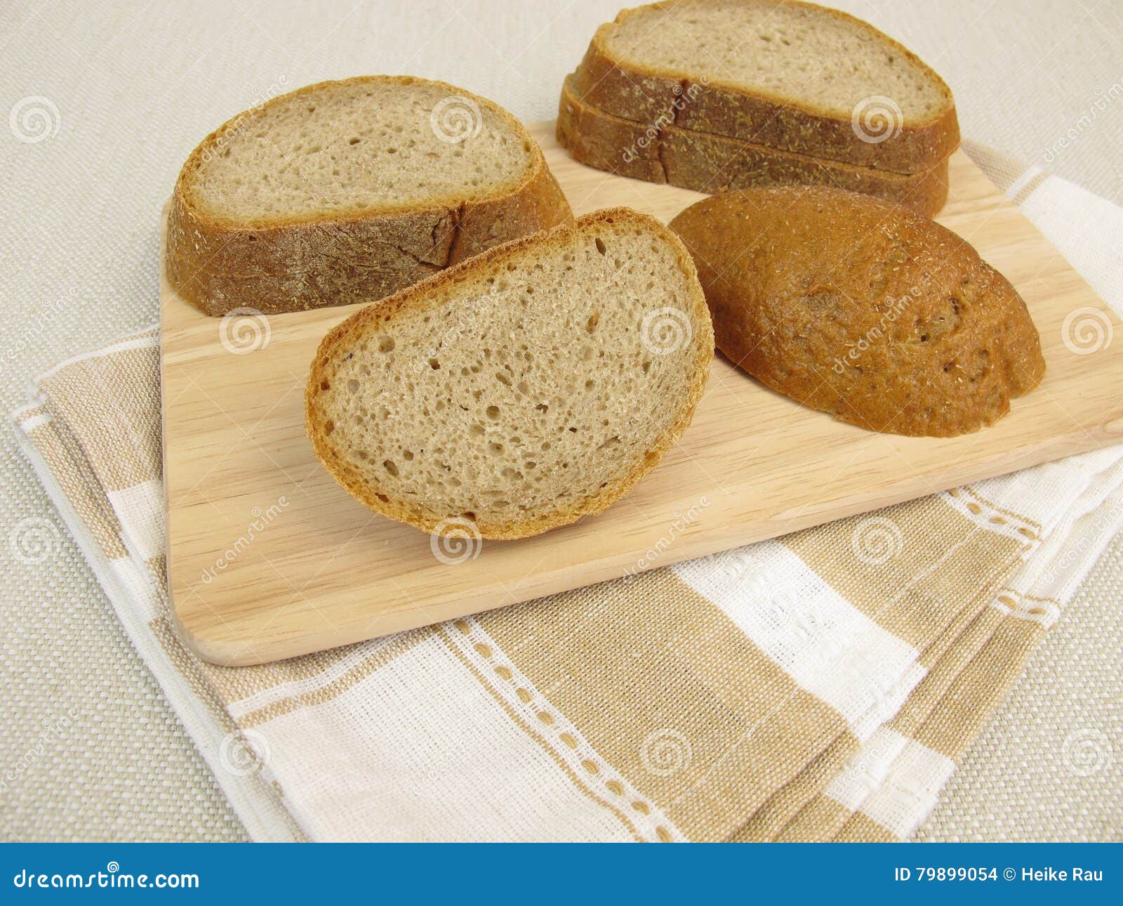 Crust of Bread from Rye Brad Stock Photo - Image of sourdough, board ...