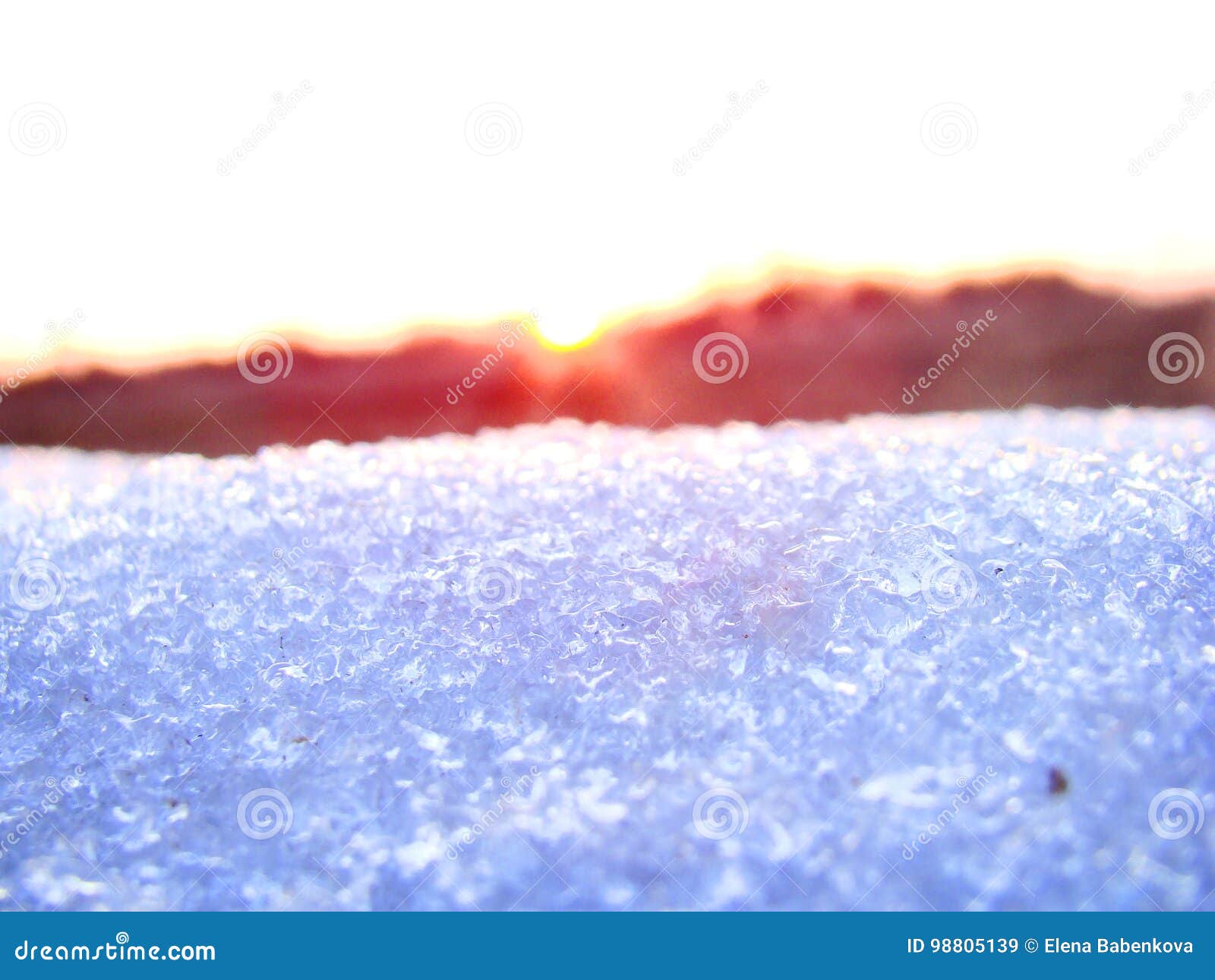 Crust Snow is Melting in the Sunset. Stock Image - Image of cold ...
