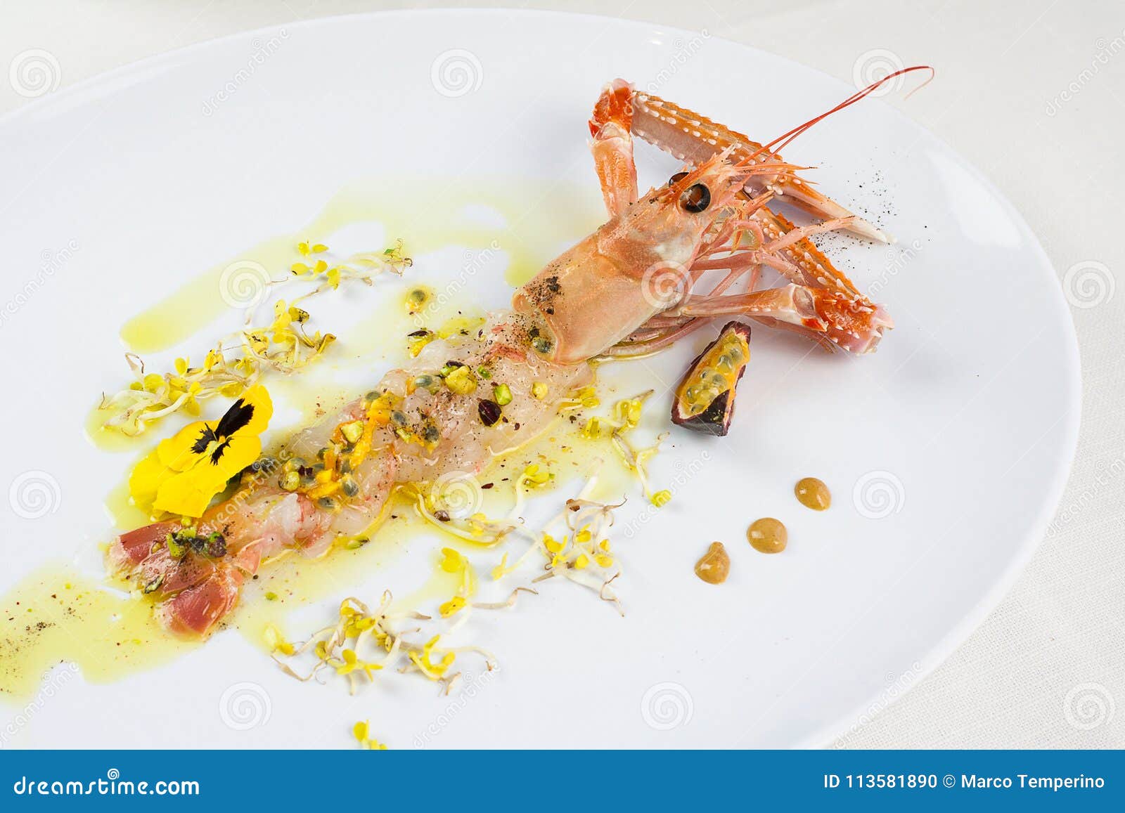 Crustacean Cooked and Presented in an Elegant Gourmet Composition Stock ...