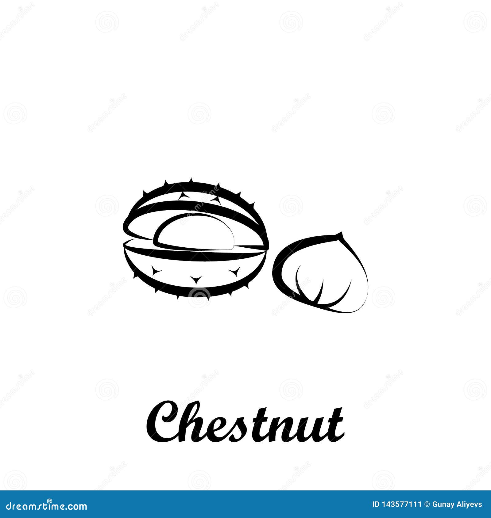 Crustaceans, Fruit, Chestnut Icon. Element of Crustaceans Icon Stock ...