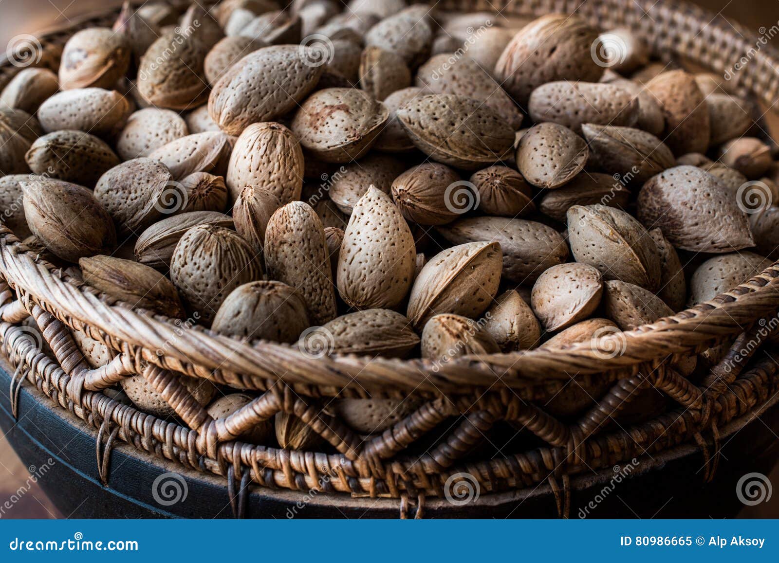 Crusted Almonds in a Rustic Bowl. Stock Image - Image of cashew, energy ...