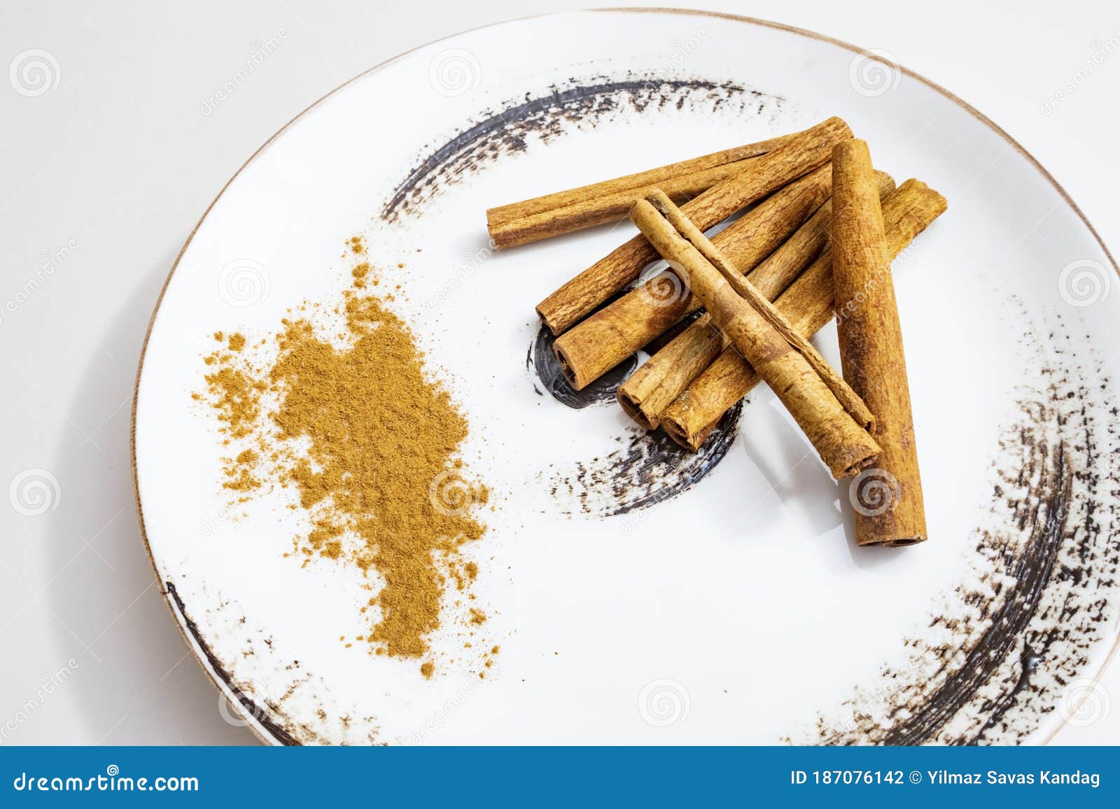 Istanbul,turkey-june 16,2020.crusted and Powdered Cinnamon on a ...