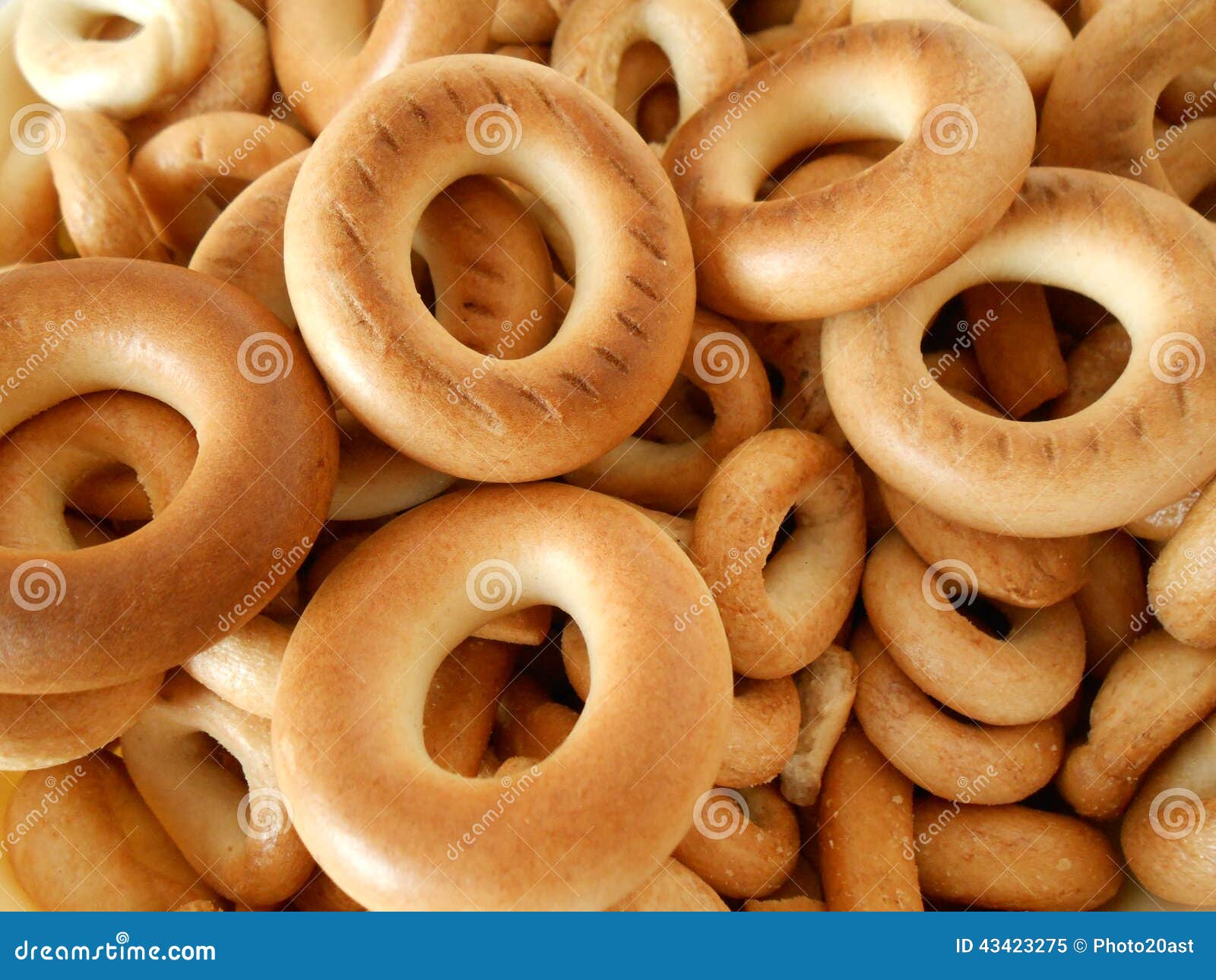 Crusty dough rings stock image. Image of reddish, rings - 43423275