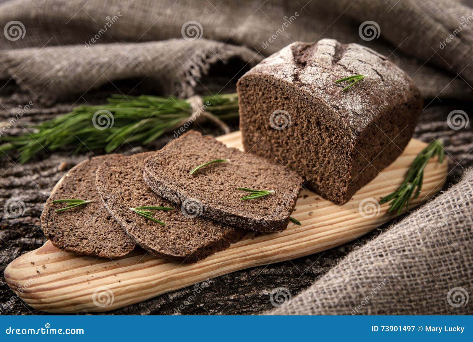 Crusty Fresh Homemade Rye Bread Stock Image - Image of aromatic, lush ...