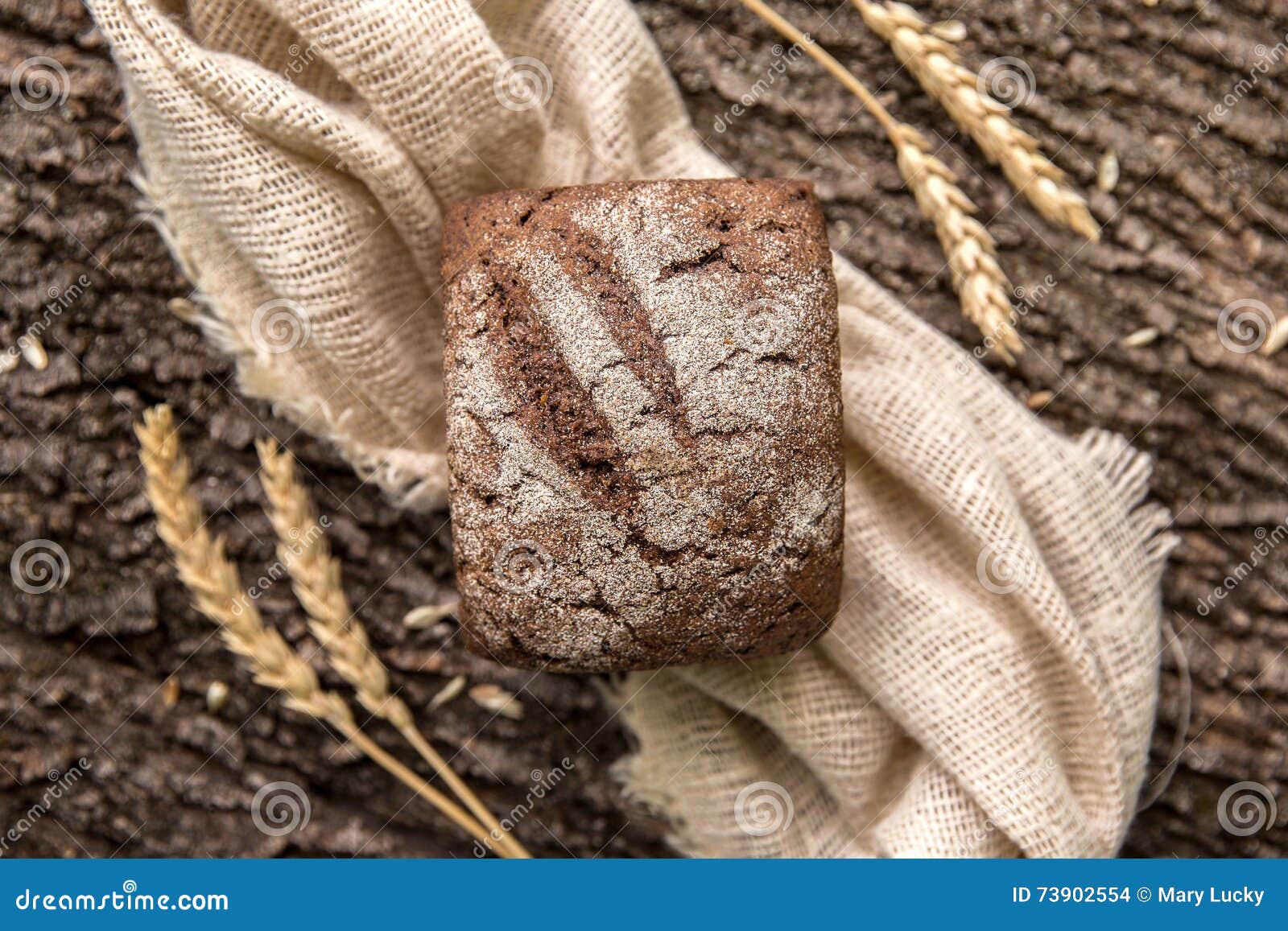 Crusty Fresh Homemade Rye Bread Stock Photo - Image of lush, bread ...