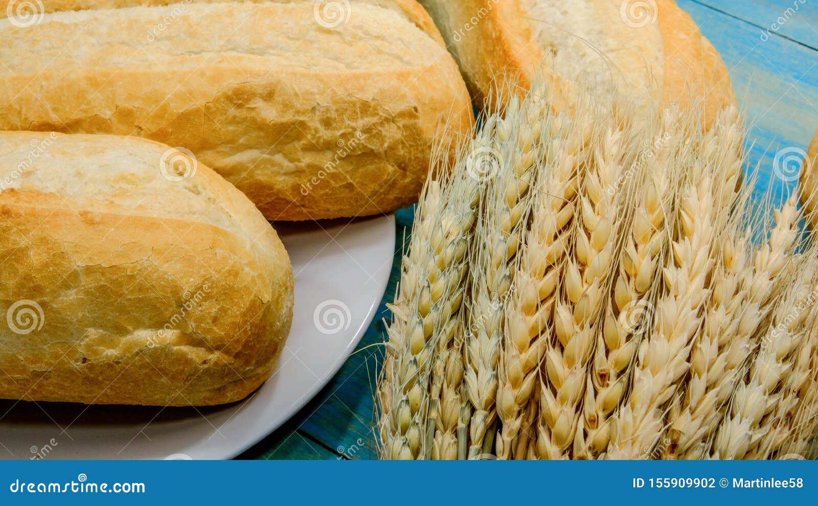 Crusty Fresh White Bread Rolls Stock Photo - Image of baked, cooked ...