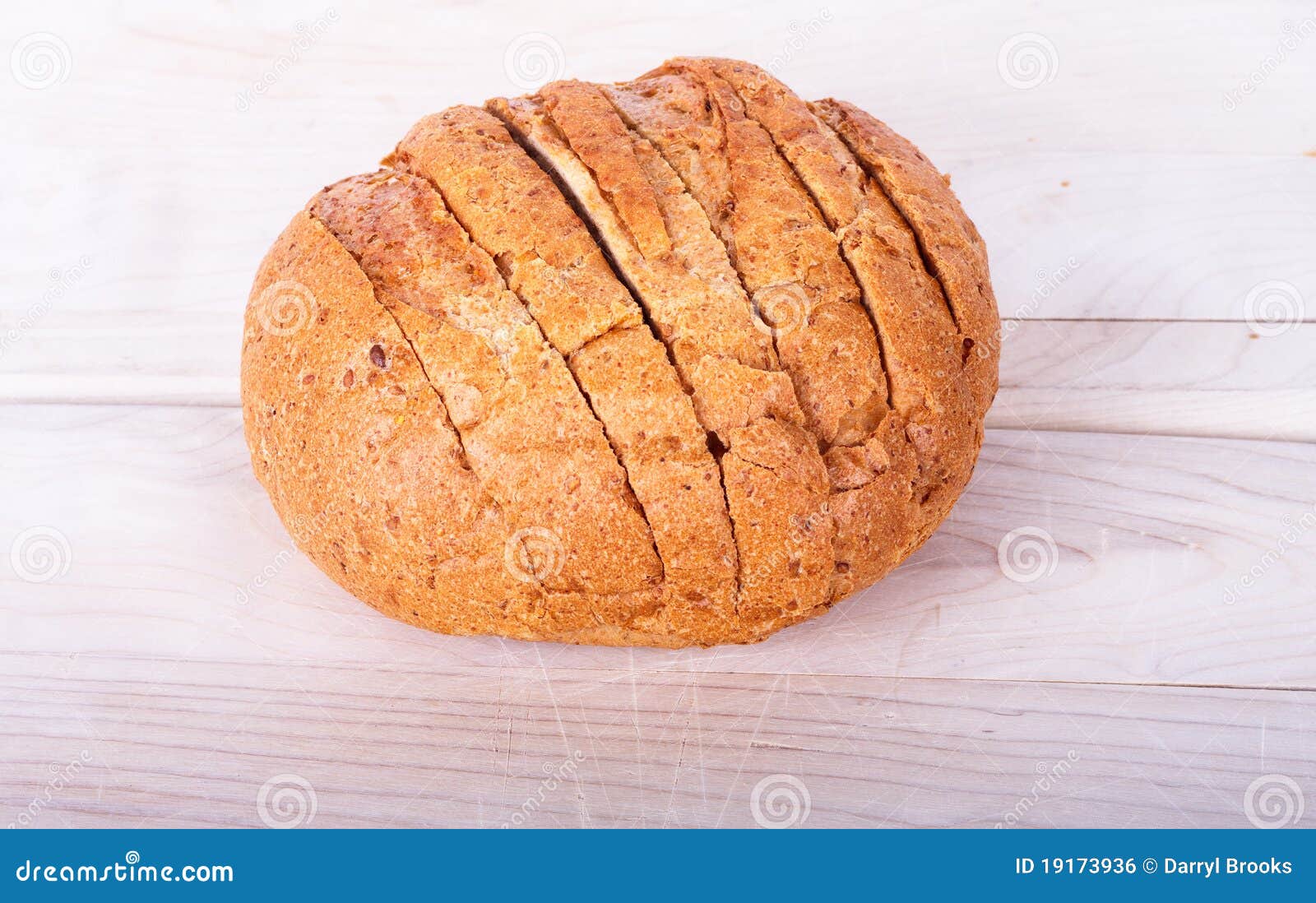 Crusty Sliced Bread on a Cutting Board Stock Photo - Image of bread ...