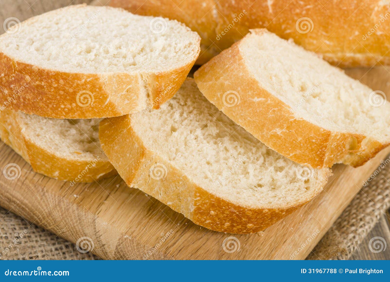 Crusty White Bread stock photo. Image of bakery, crispy - 31967788