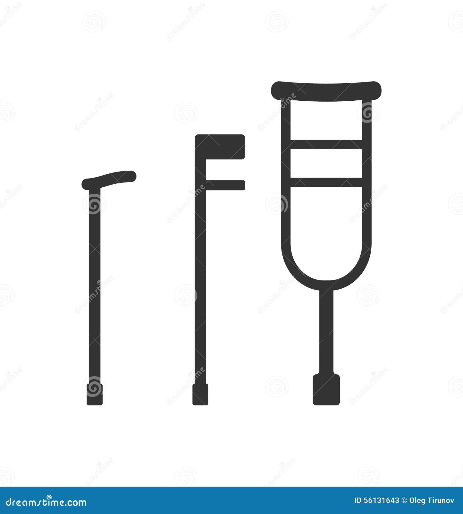 Crutches and Canes stock vector. Illustration of accident - 56131643