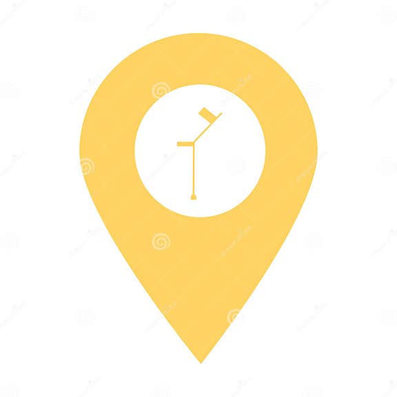 Crutches Store Location Map Pin Pointer Icon. Element of Map Point for Mobile Concept and Web ...