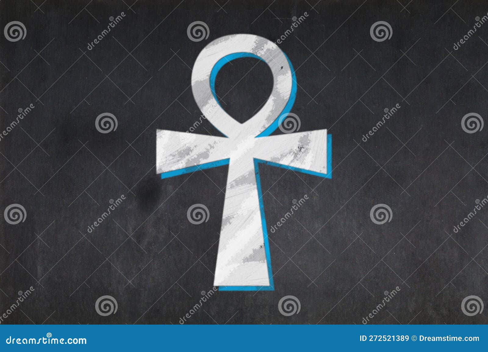 Crux Ansata Symbol Drawn on a Blackboard Stock Image - Image of culture ...