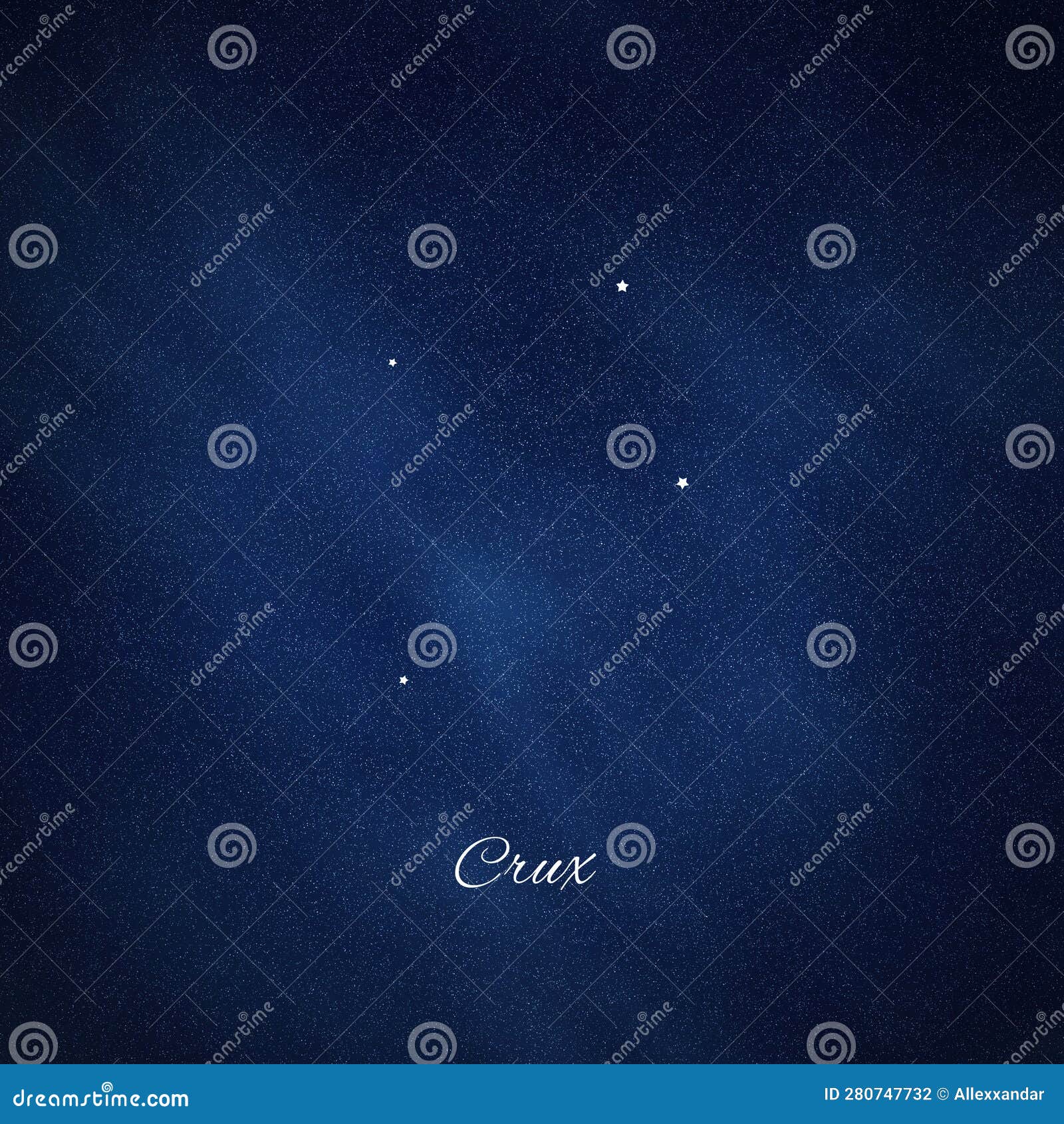 Crux Constellation, Cluster of Stars, Crucis Stock Photo - Image of ...