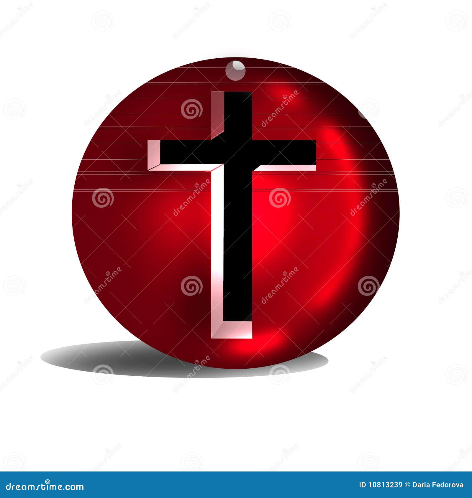 Cruz ilustração stock. Ilustração de esfera, vermelho - 10813239
