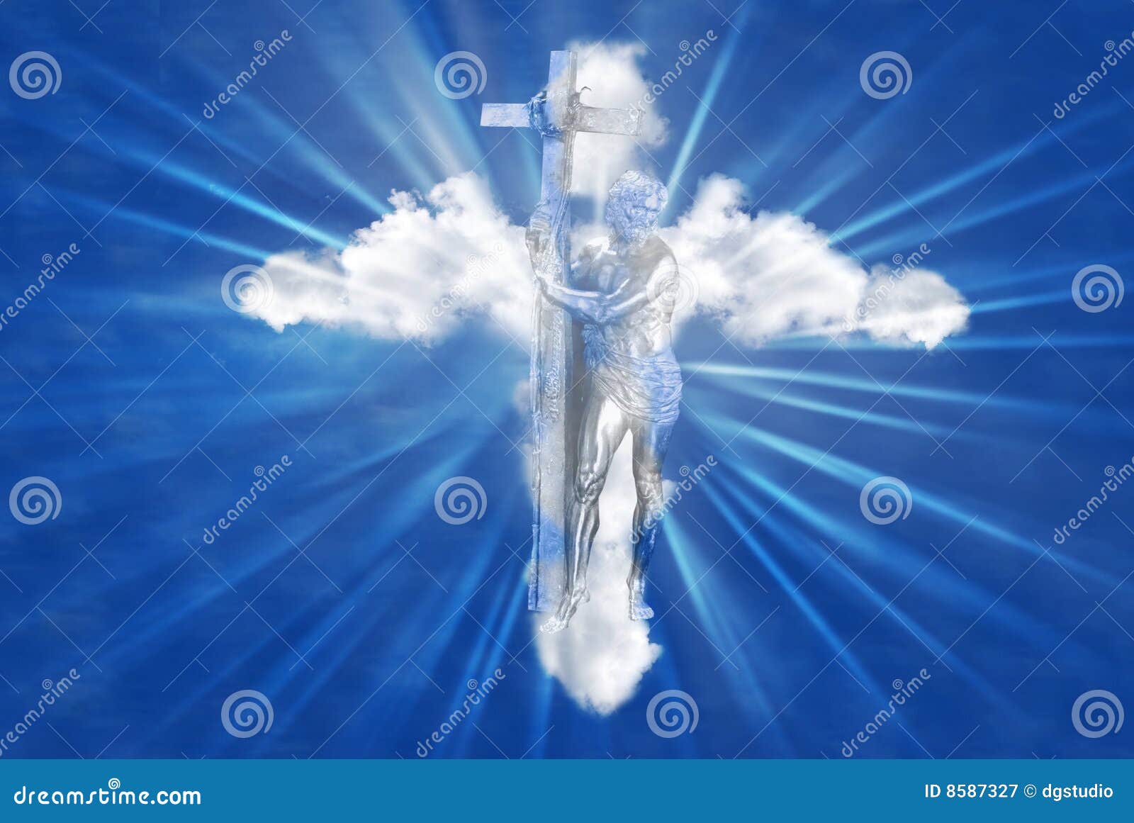 Cruz imagen de archivo. Imagen de fondo, gloria, rayos - 8587327