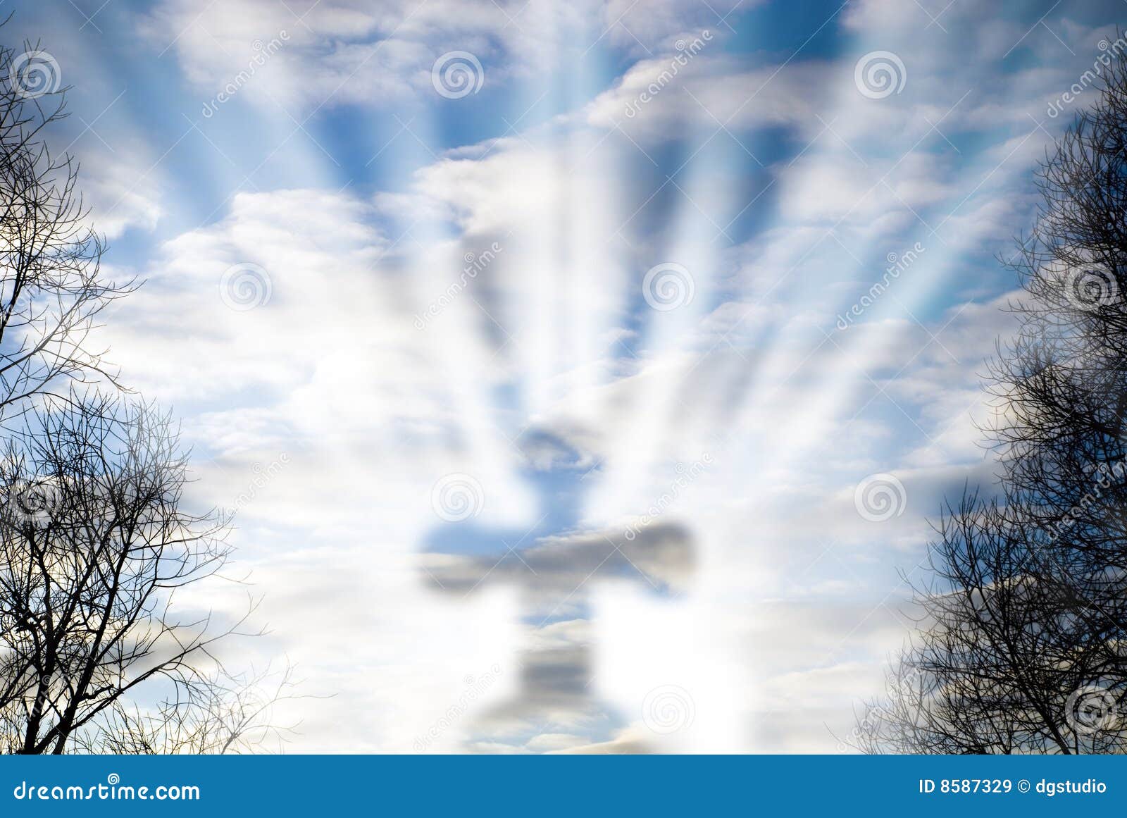 Cruz imagen de archivo. Imagen de muerte, rayo, gloria - 8587329