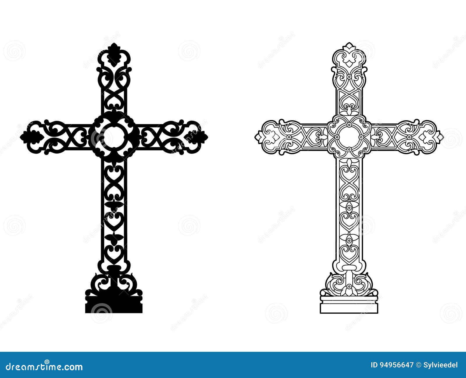 Cruz ilustración del vector. Ilustración de muerto, muestra - 94956647