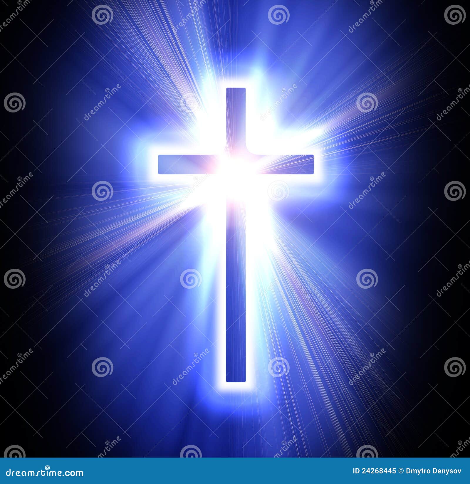 Cruz azul stock de ilustración. Ilustración de resplandeciente - 24268445