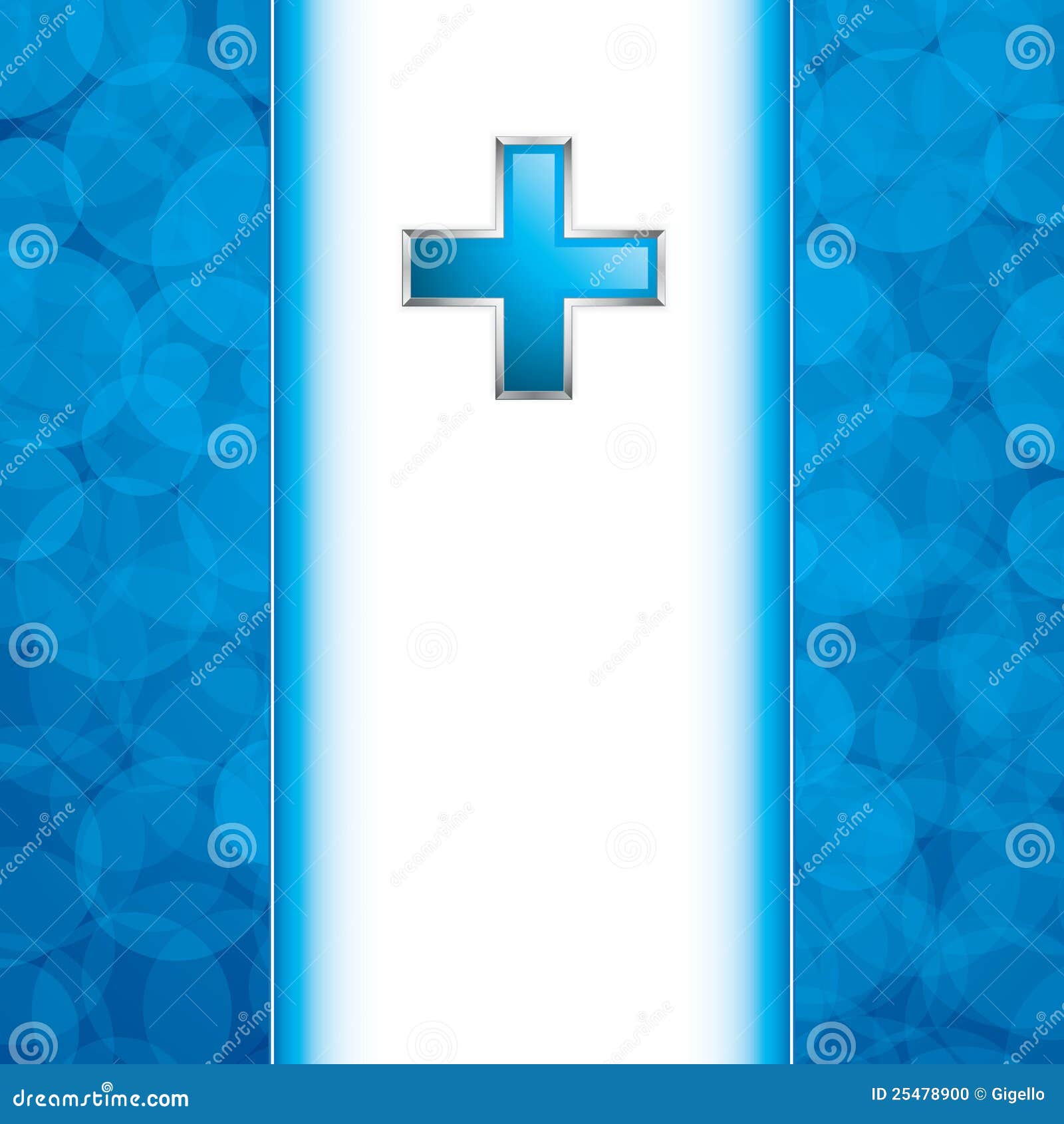 Cruz azul ilustración del vector. Ilustración de brillante - 25478900