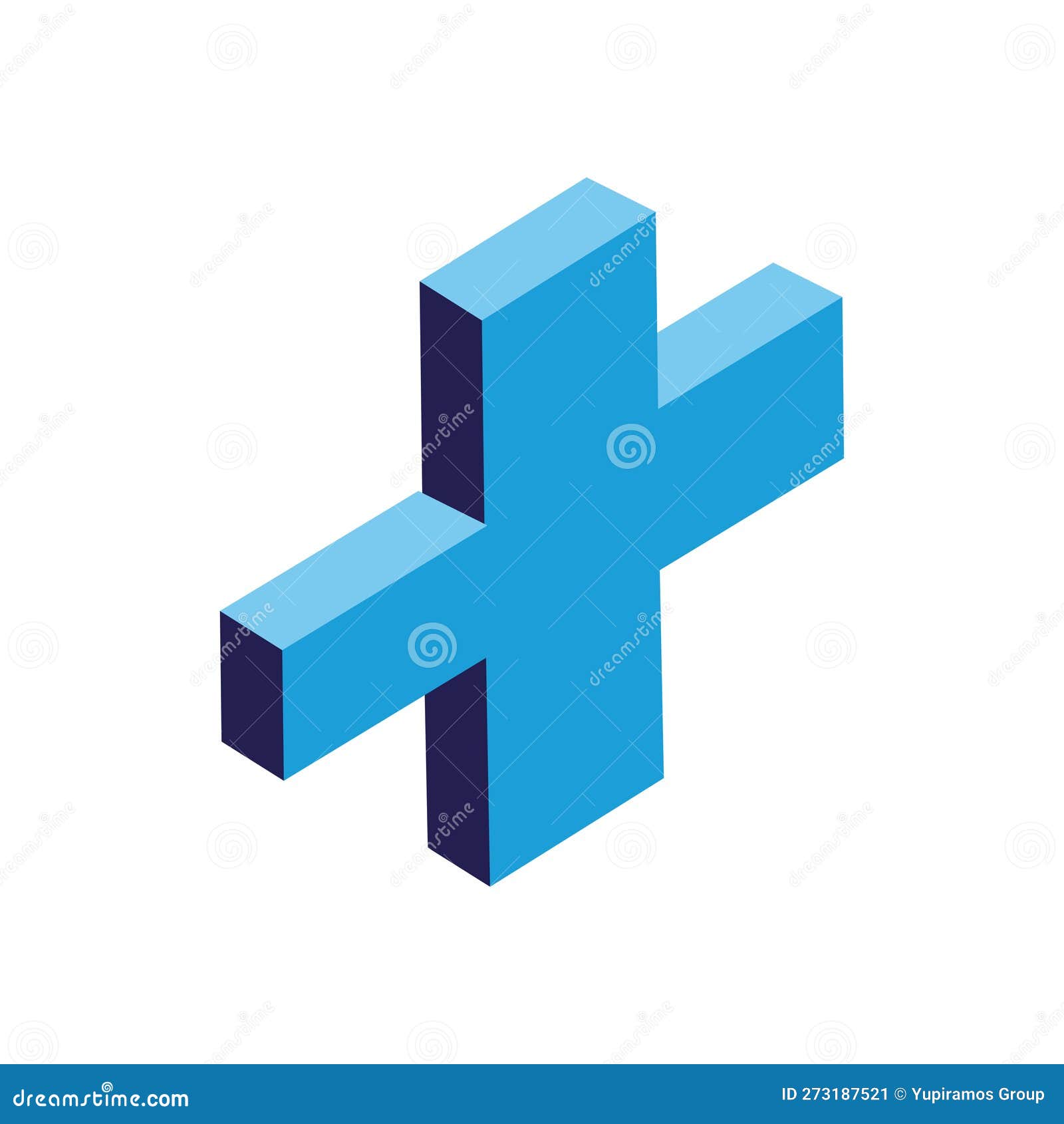 Cruz azul ilustración del vector. Ilustración de plano - 273187521