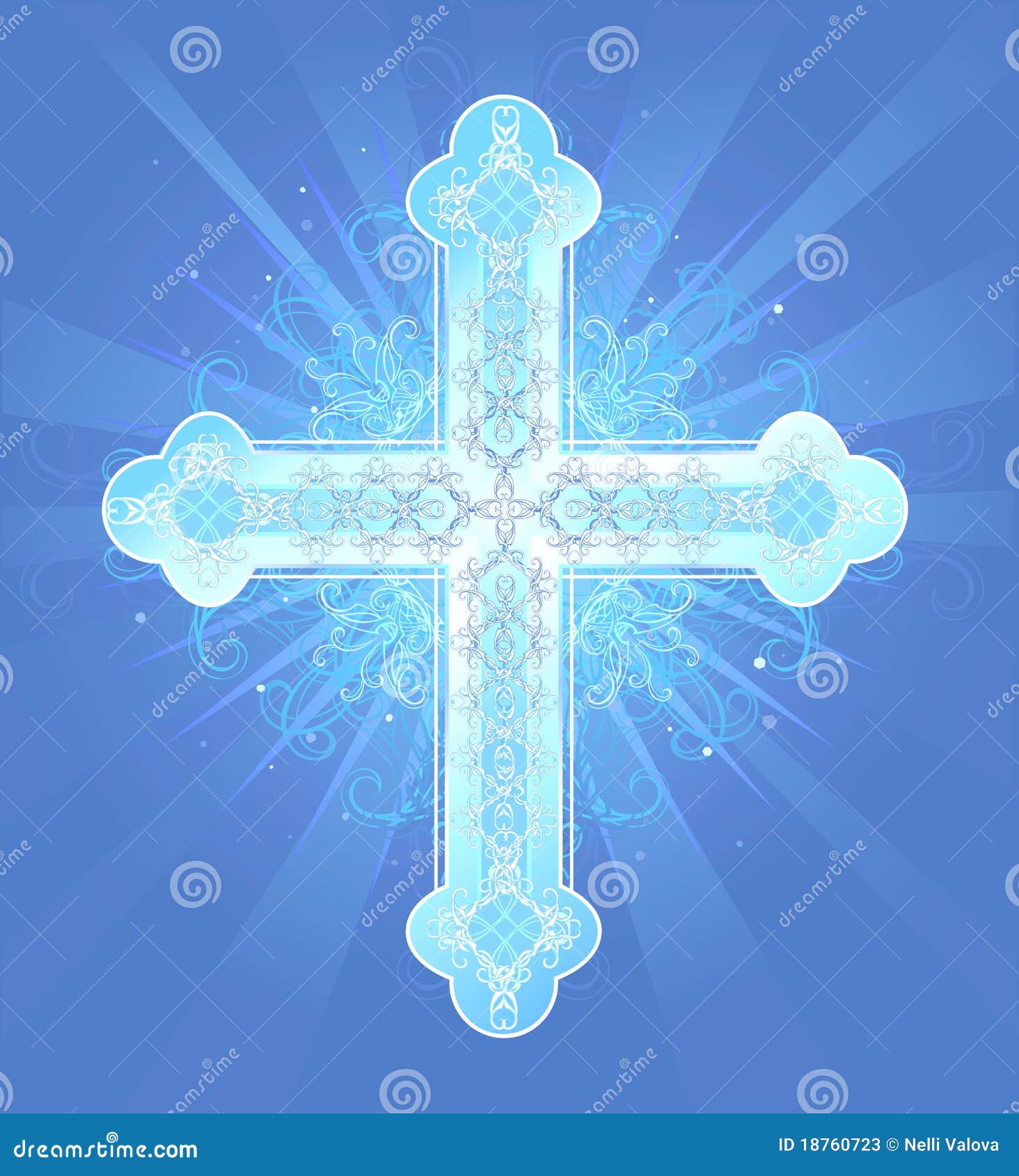 Cruz celeste ilustración del vector. Ilustración de azul - 18760723