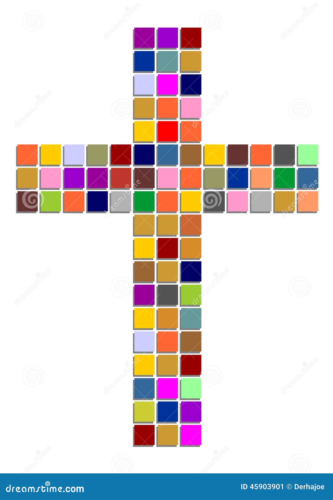 Cruz colorida ilustração stock. Ilustração de cruz, jesus - 45903901