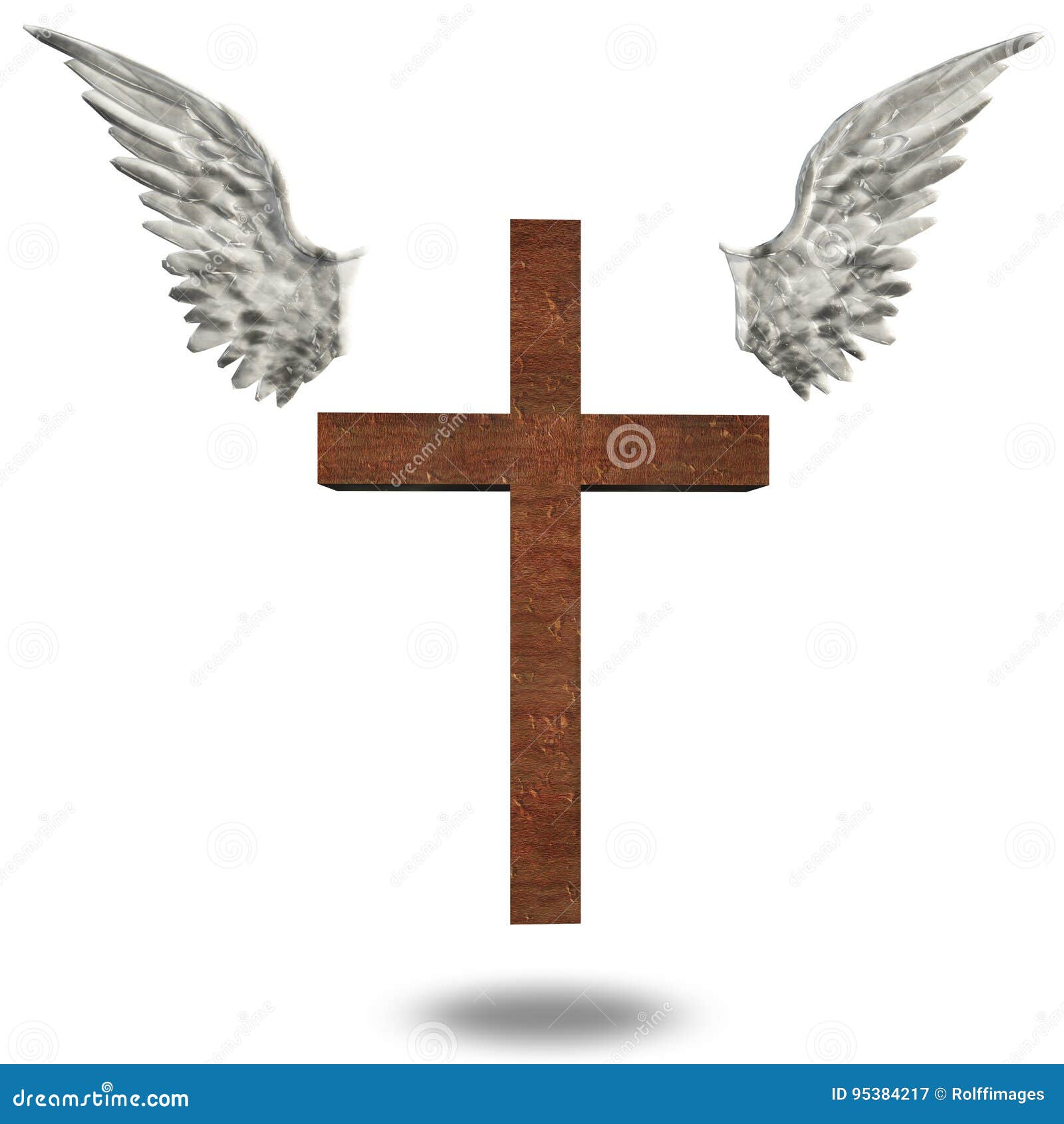 Cruz com asas ilustração stock. Ilustração de potência - 95384217