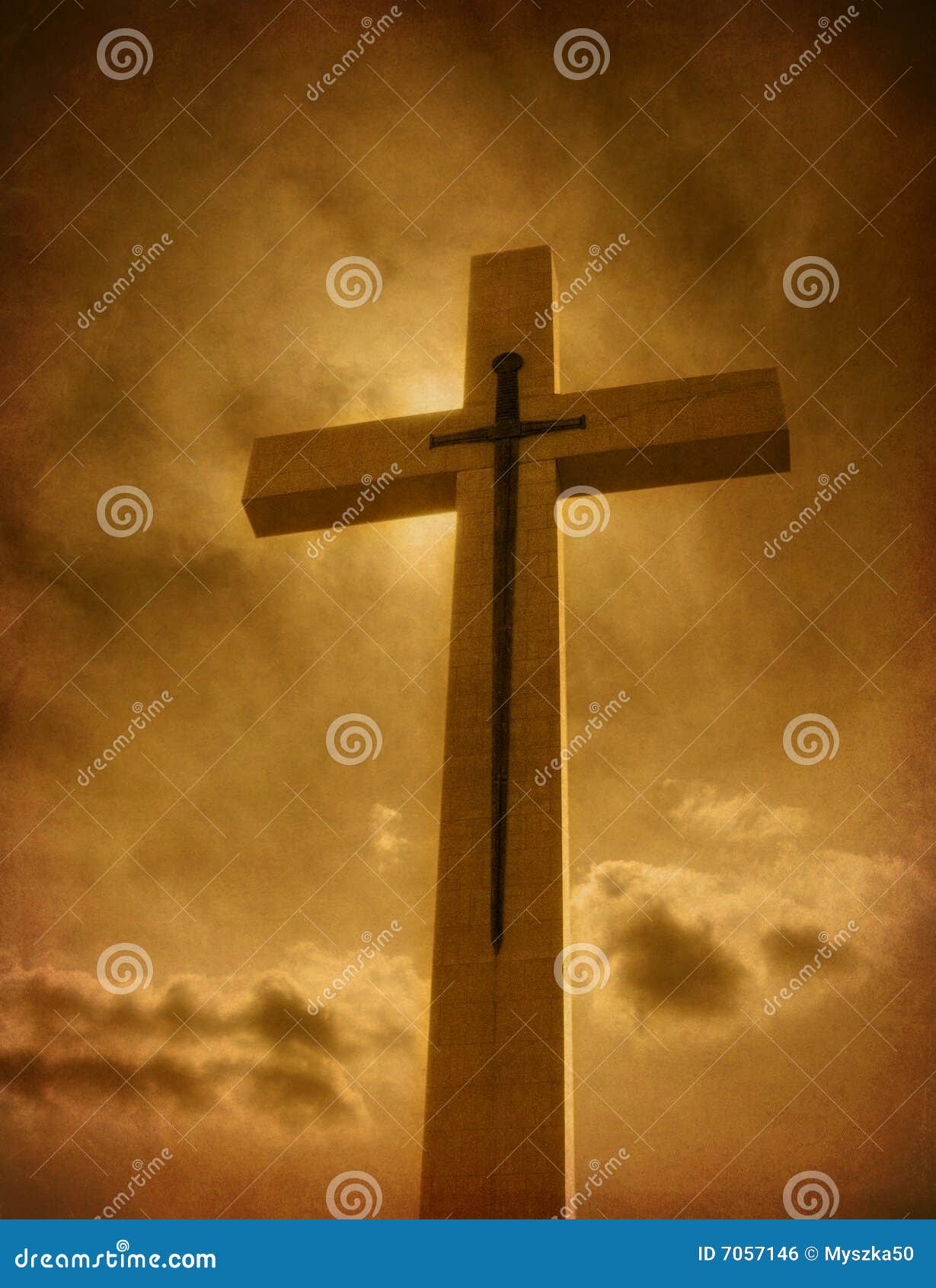 Cruz con la espada foto de archivo. Imagen de biblia, crucifijo - 7057146