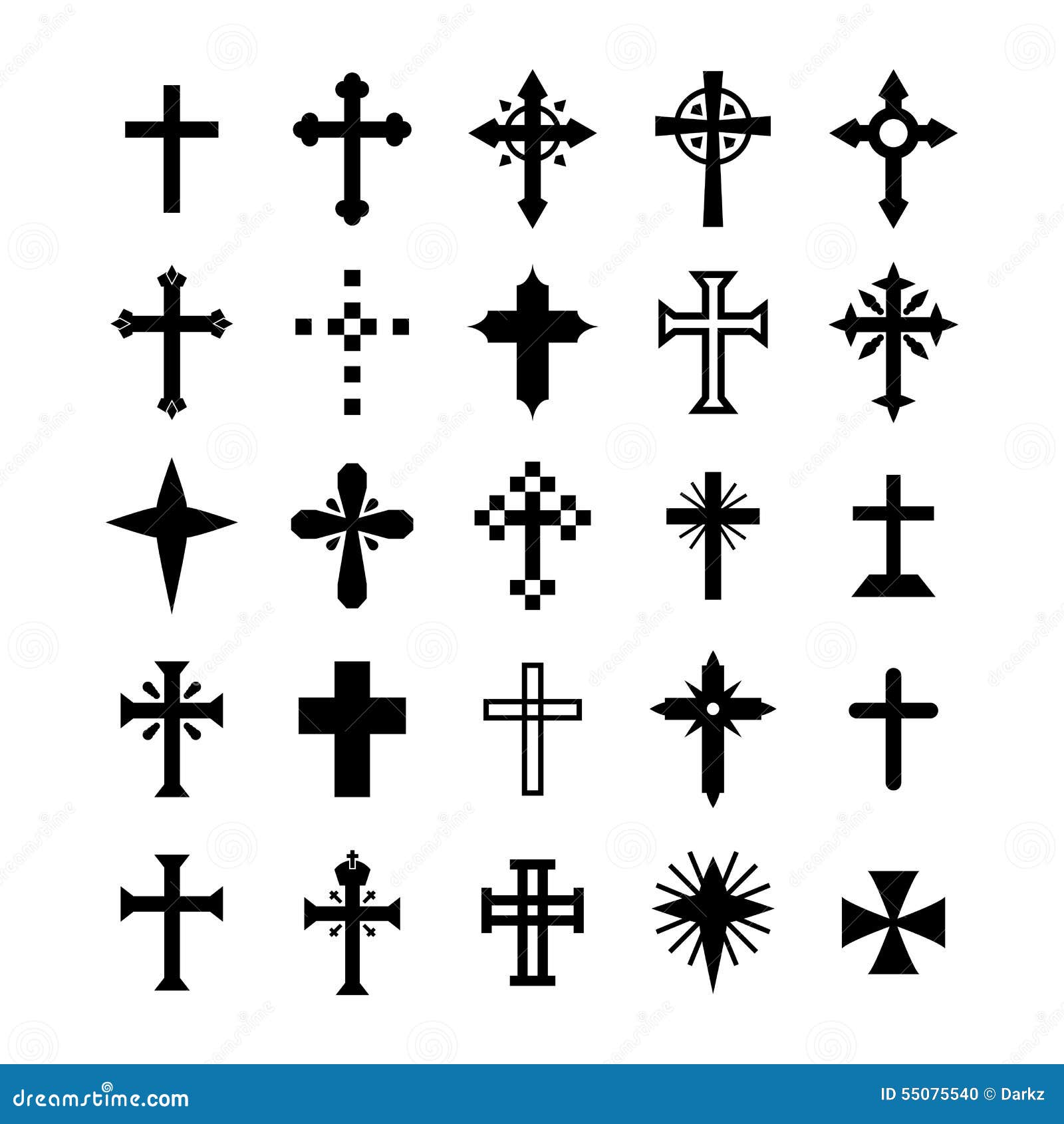 Cruz cristã ilustração stock. Ilustração de forma, cemitério - 55075540