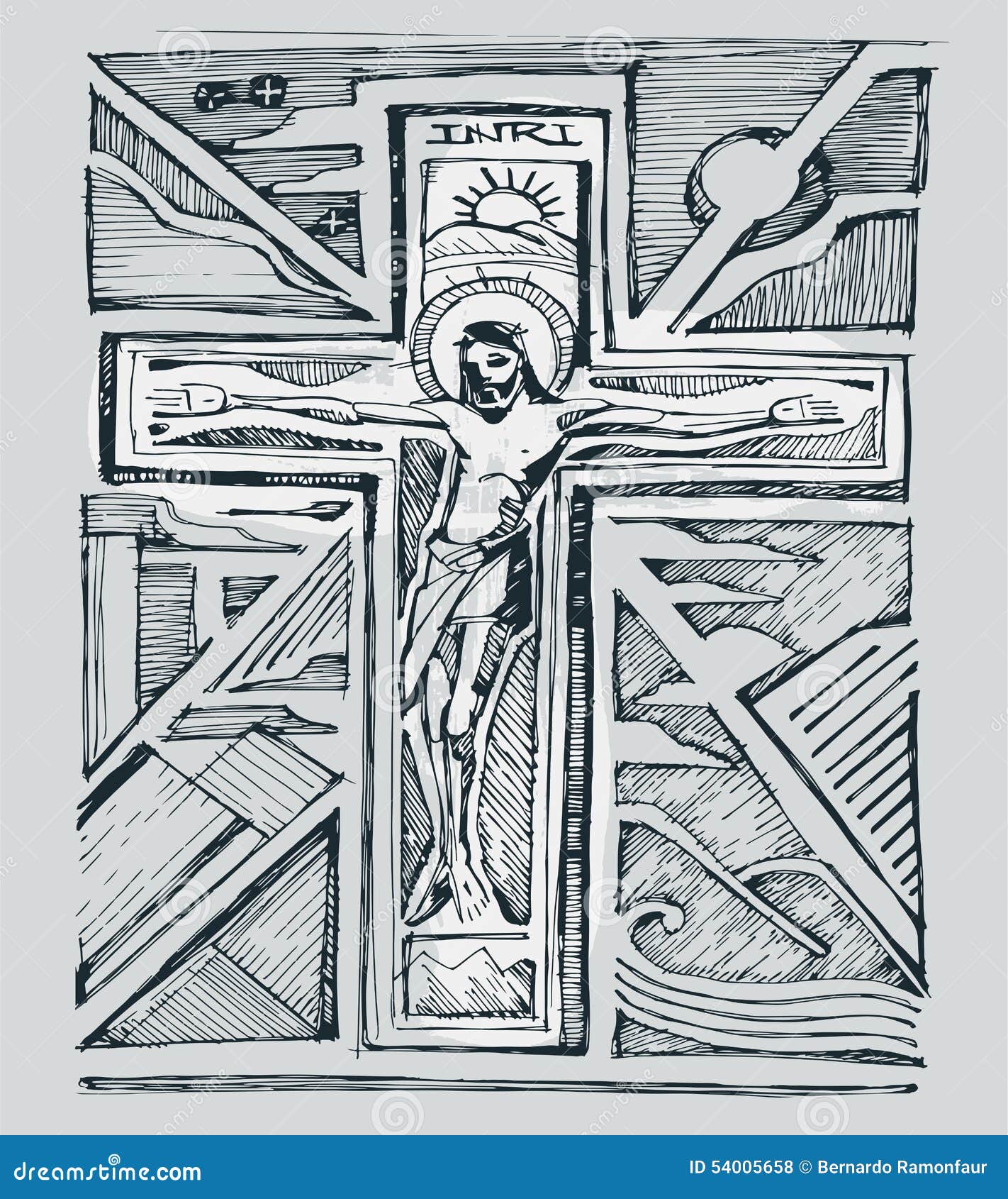 Cruz da vida d ilustração do vetor. Ilustração de religioso - 54005658