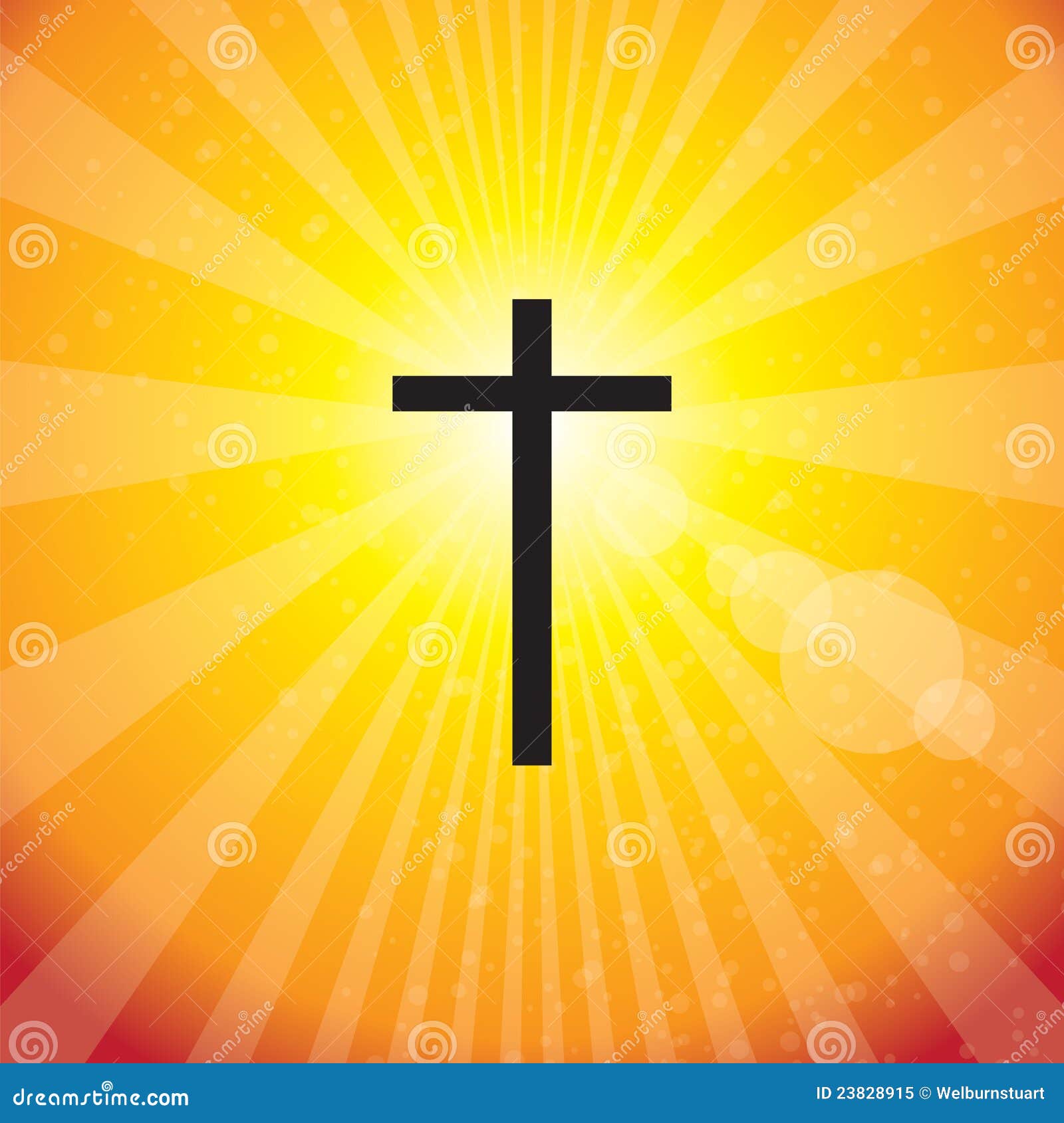 Cruz de los rayos ilustración del vector. Ilustración de fondo - 23828915