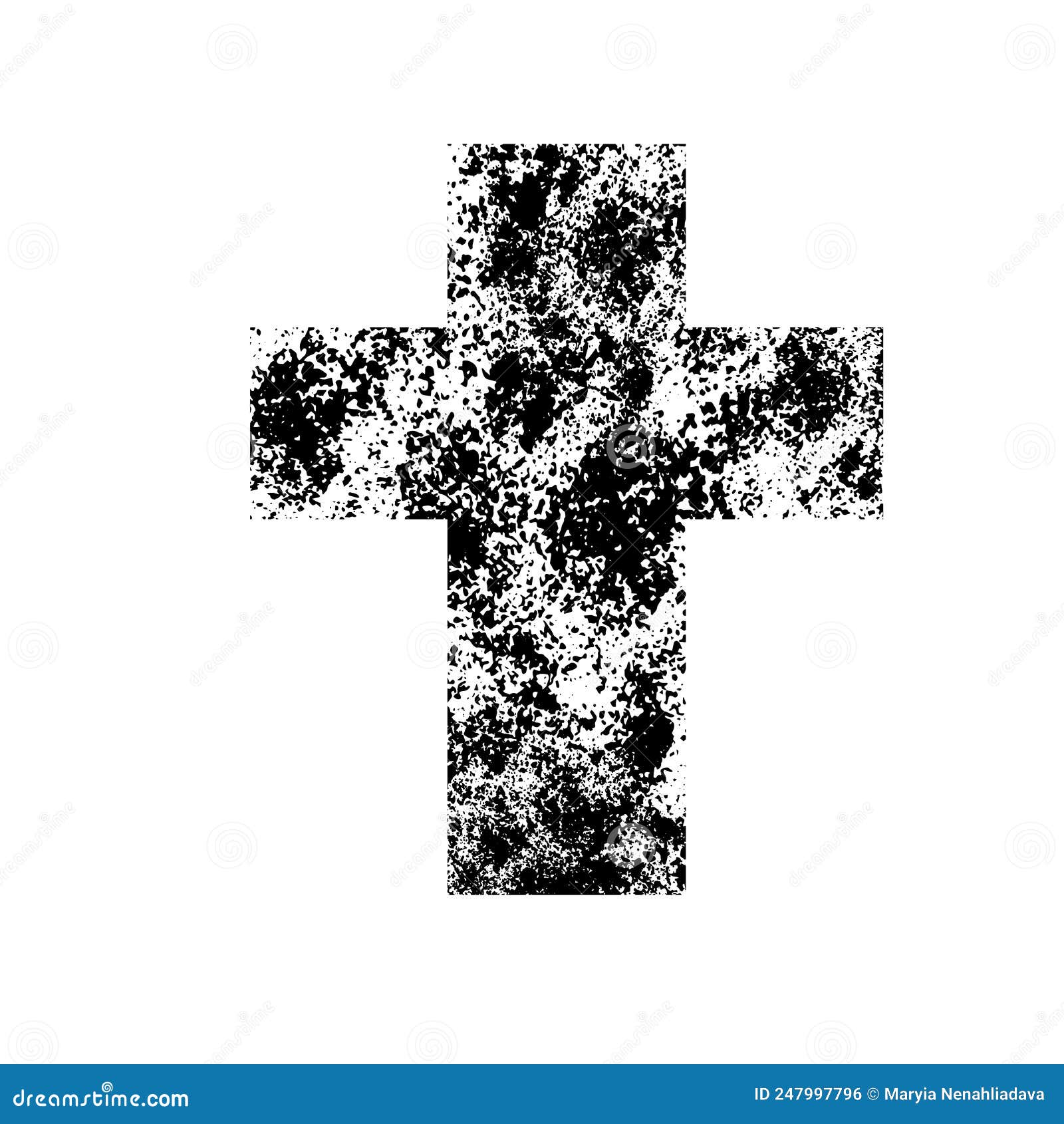 Cruz De Manchas Negras. Ilustración Vectorial Ilustración del Vector ...