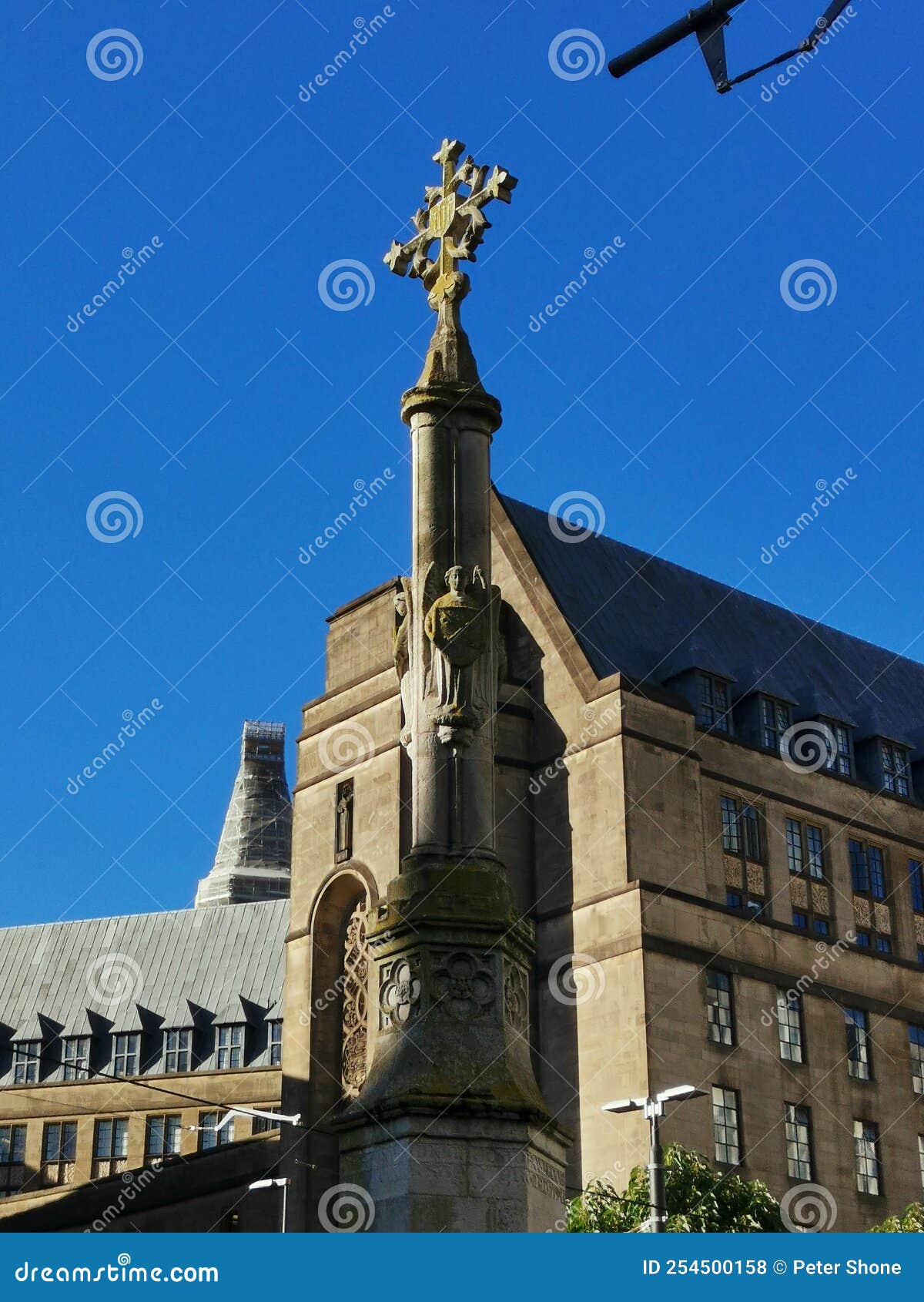 Cruz De Manchester En El Centro De La Ciudad Foto de archivo - Imagen ...