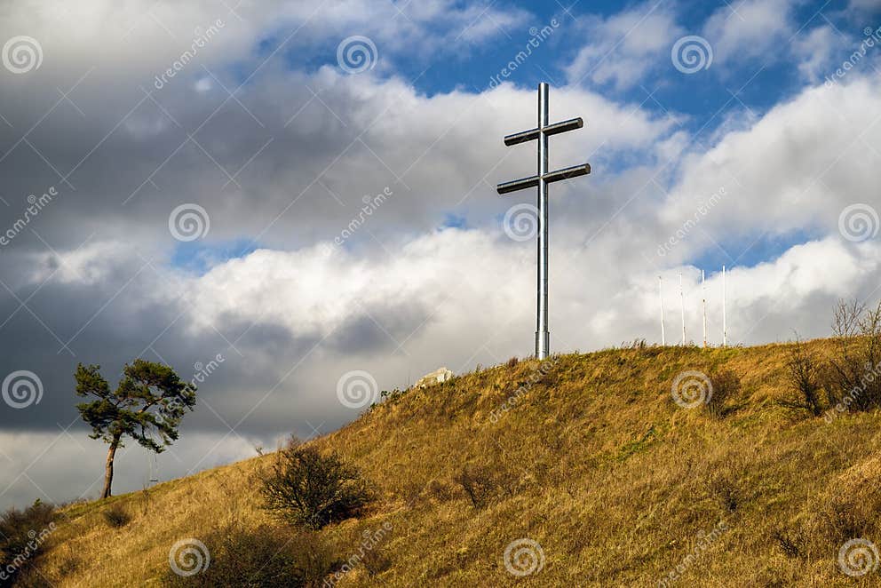 Cruz doble eslovaca foto de archivo. Imagen de doble - 132253946