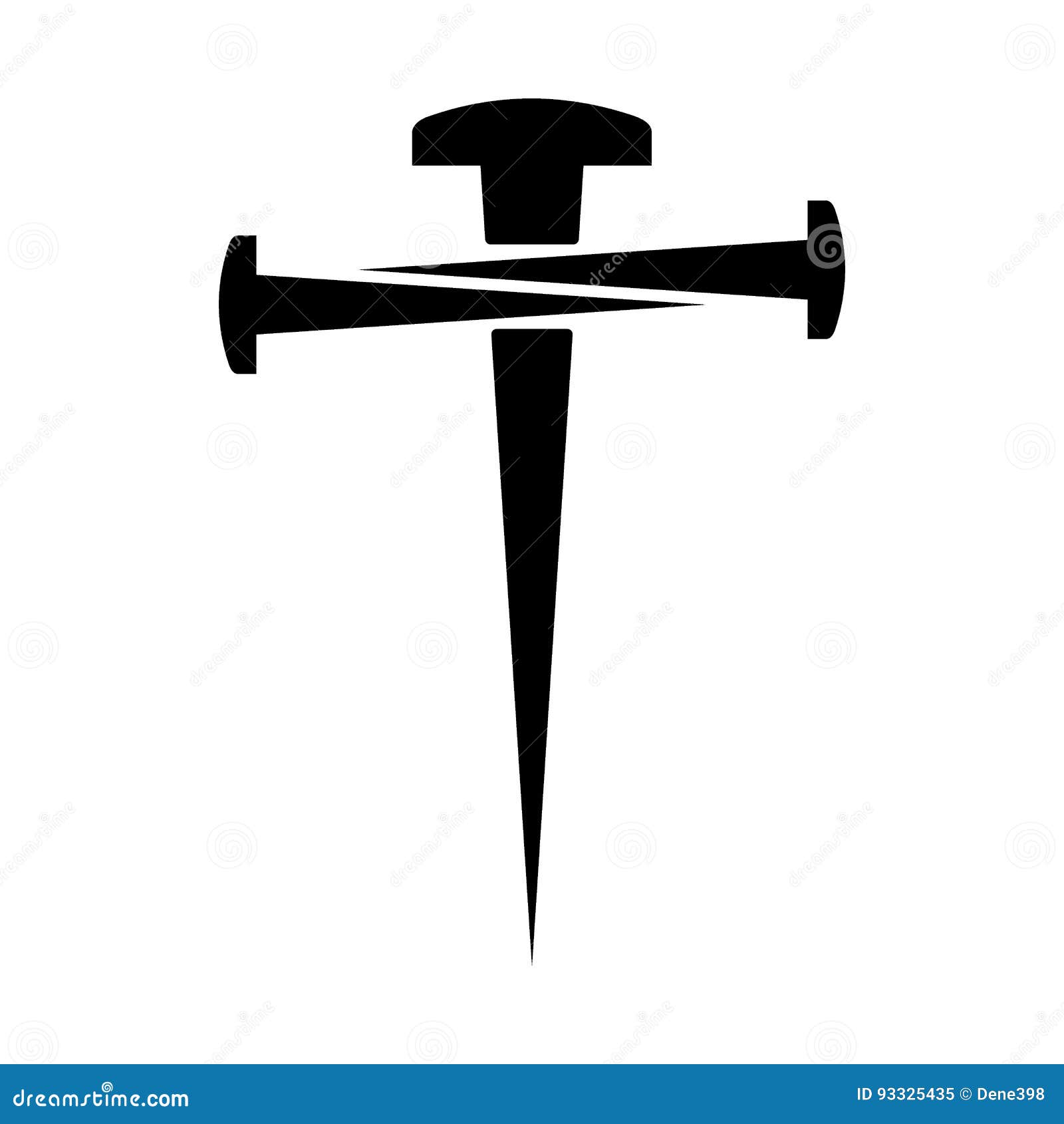 Cruz dos pregos ilustração do vetor. Ilustração de psalm - 93325435