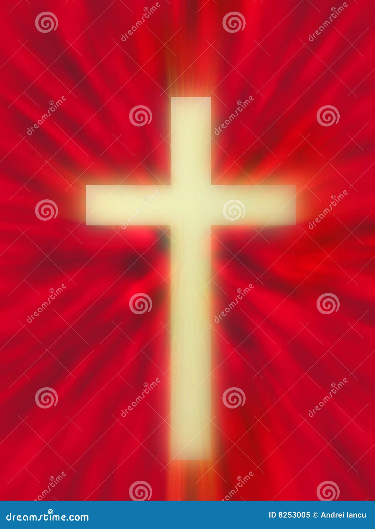 Cruz en rojo stock de ilustración. Ilustración de santo - 8253005