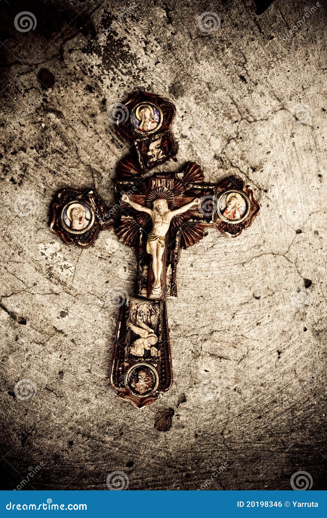 Cruz quebrada foto de archivo. Imagen de estatua, cruz - 20198346