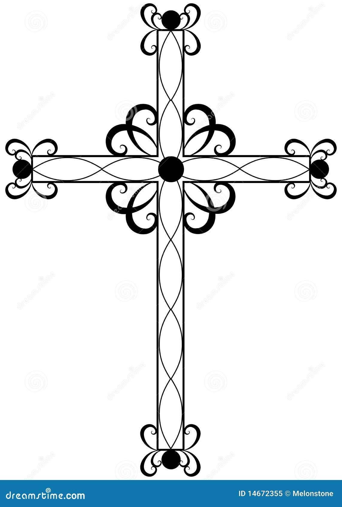 Cruz Religiosa Adornada Tradicional Ilustración del Vector ...