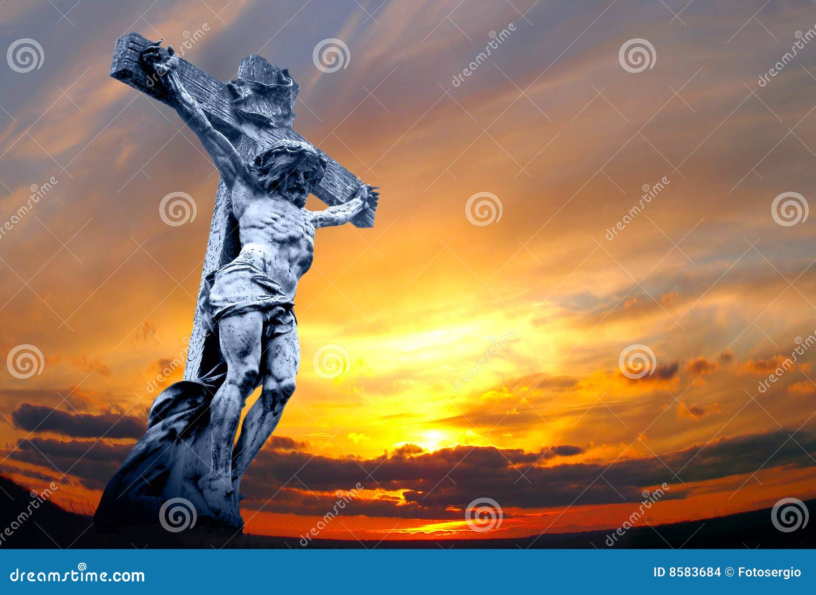 Cruz Santamente Com Jesus Crucified Foto de Stock - Imagem de ...